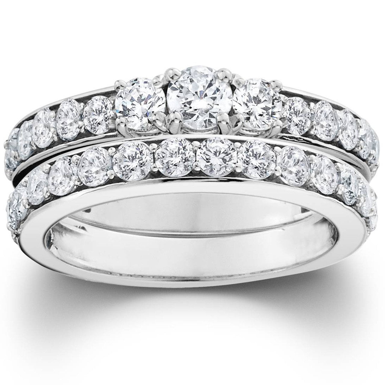 Butterfly Jewel Elegant 1 Ct Round Cut Moissanite Ring - 14K White Gold ...