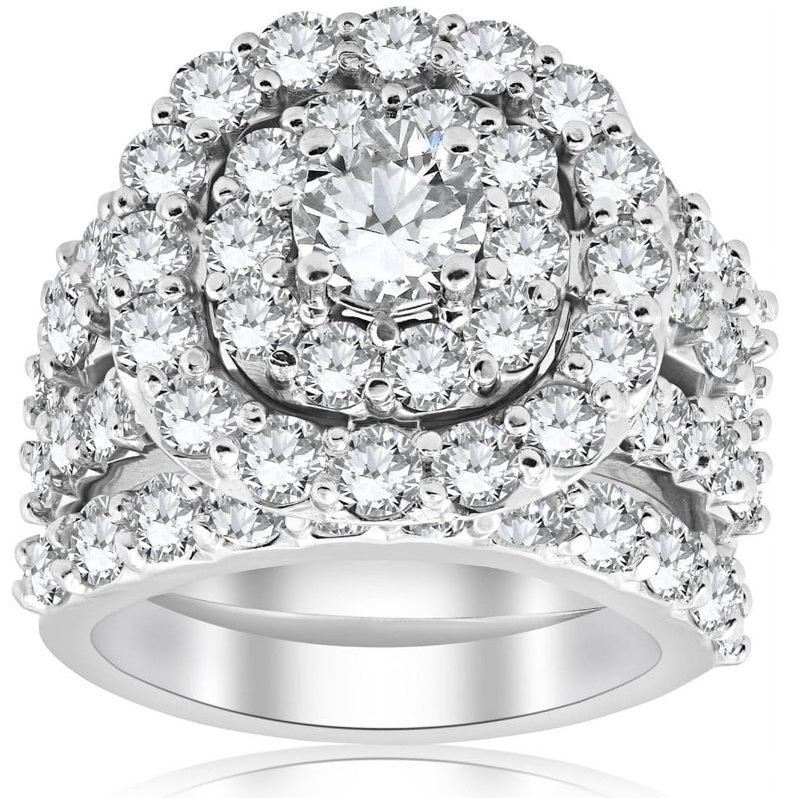 Butterfly Jewel Exceptional Round Cut Double Halo Eternity Band Ring ...