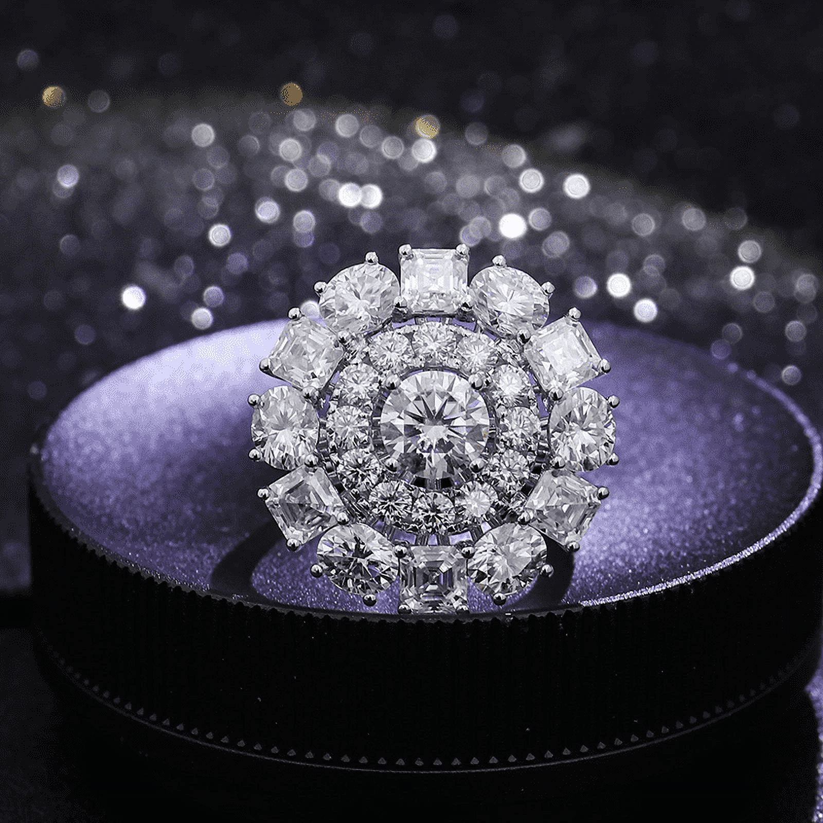 Butterfly Jewel Full Eternity Diamond Wedding Band - VVS1 Round Cut 2.8 ...