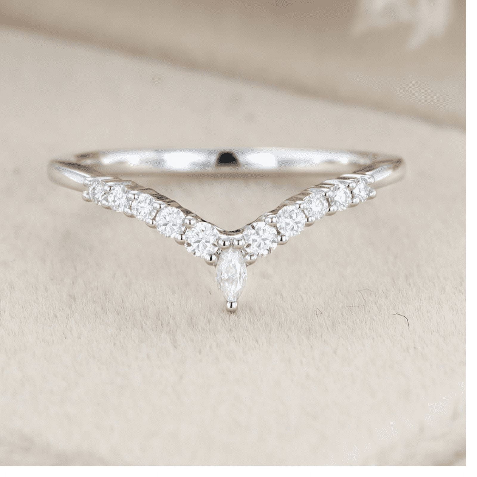 Butterfly Jewel Marquise Cut 0.7 Ct Lab Created Diamond Ring - 14K ...