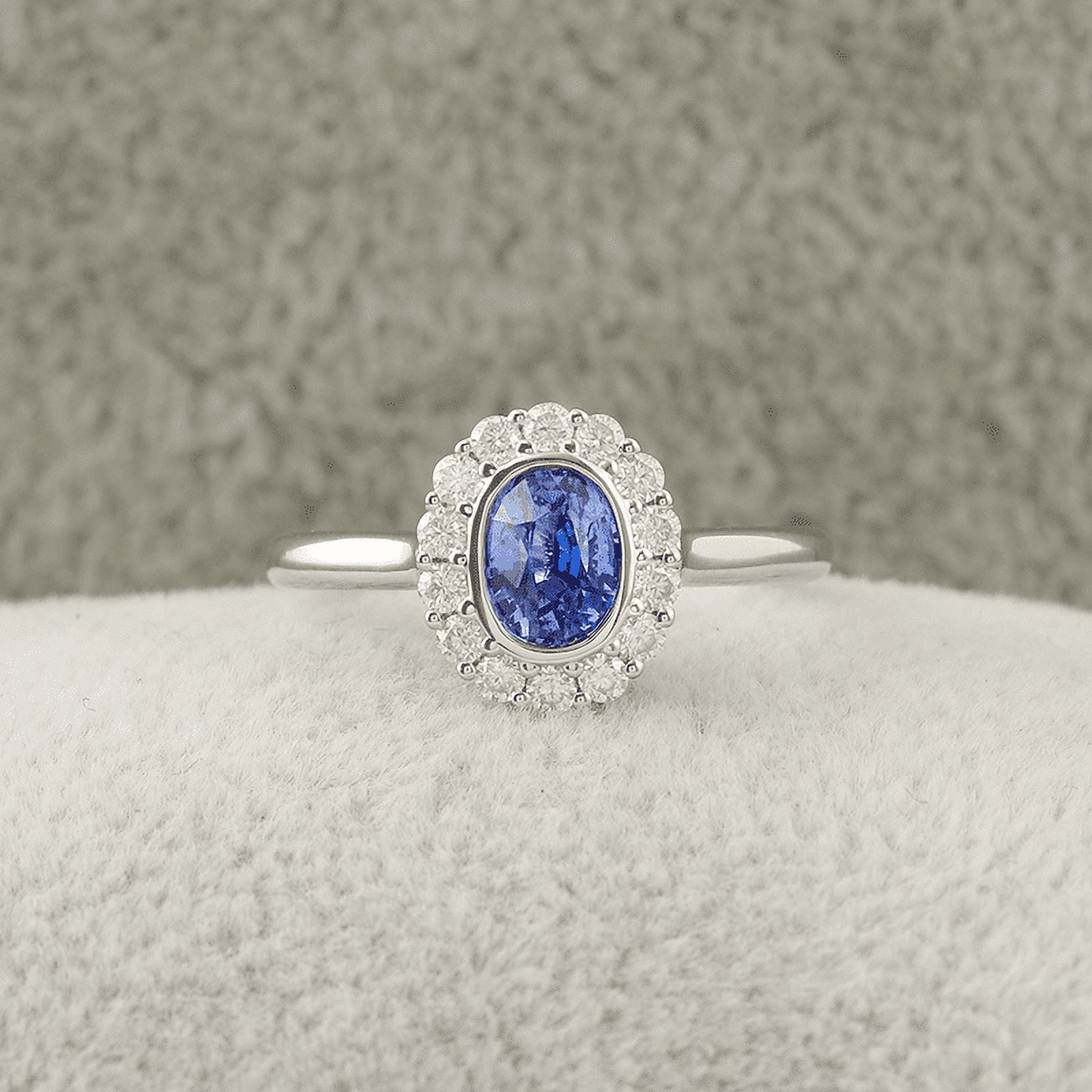 Butterfly Jewel Oval Cut 1.6 Ct Lab Diamond Ring - 14K White Gold ...