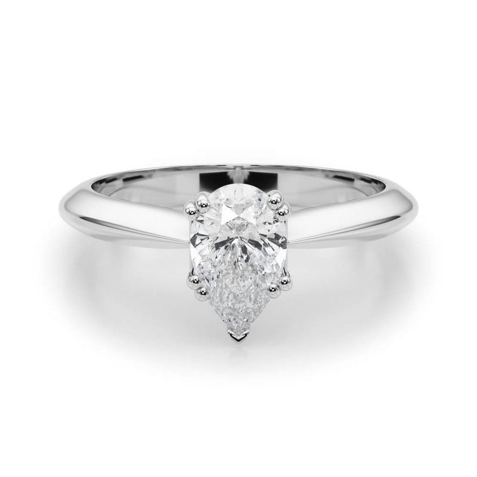 Butterfly Jewel Prong Set 2 Ct Pear Cut VVS1/D White Diamond Engagement ...