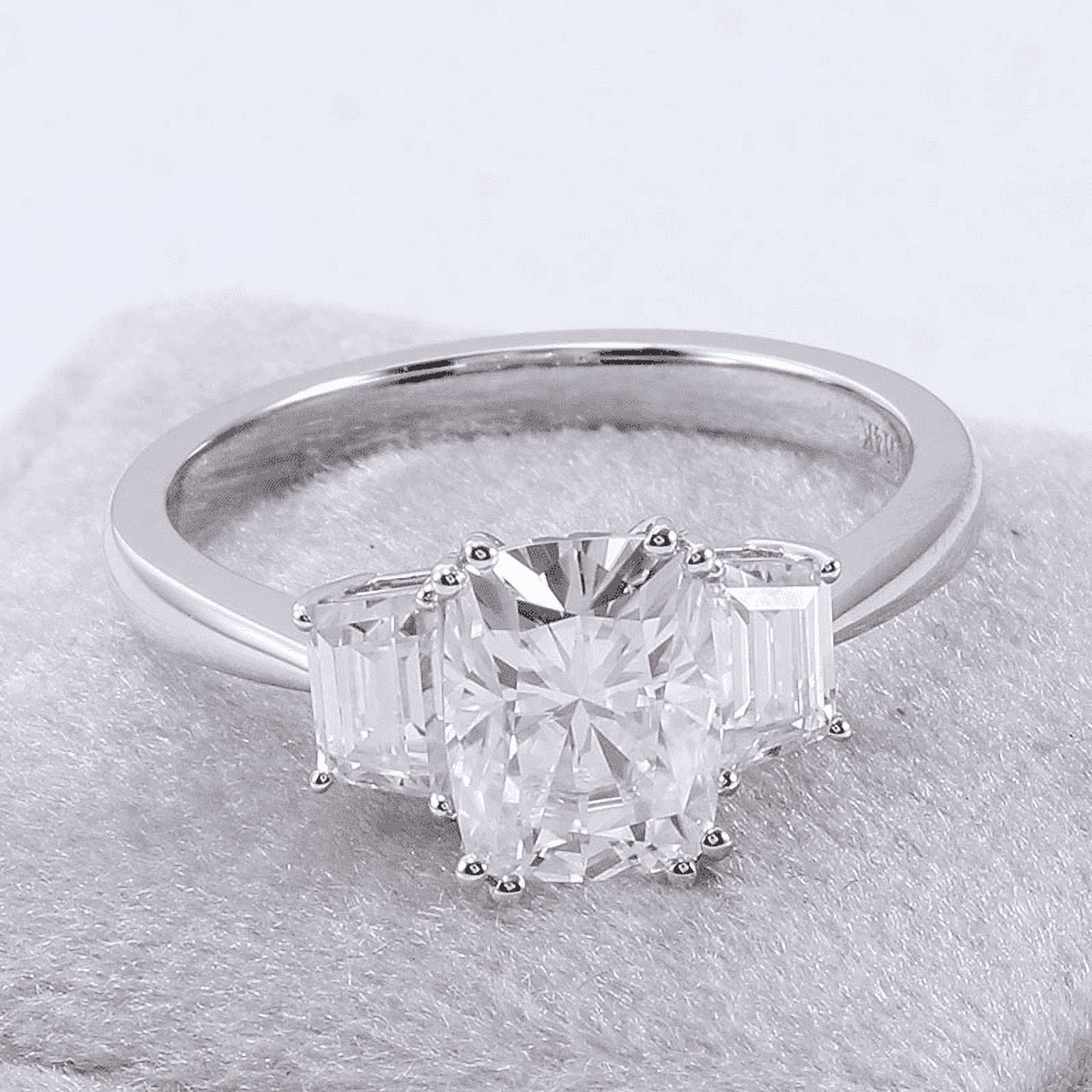 Butterfly Jewel Radiant Cut 1.5 Ct Simulated Diamond Rings - 14K White Gold Plated Jewelry ...