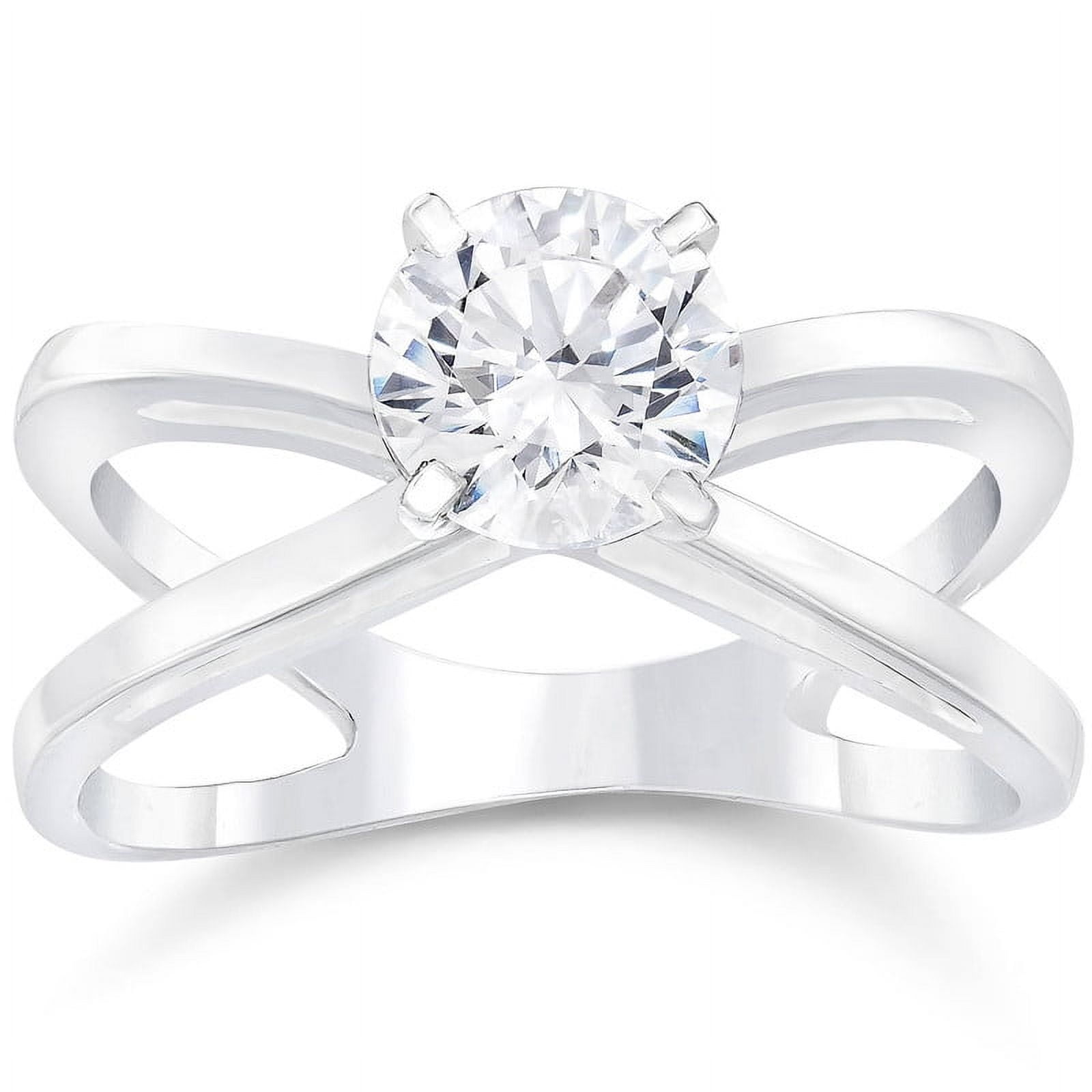 Butterfly Jewel Round Brilliant Cut 1.2 Ct Moissanite Anniversary Ring ...