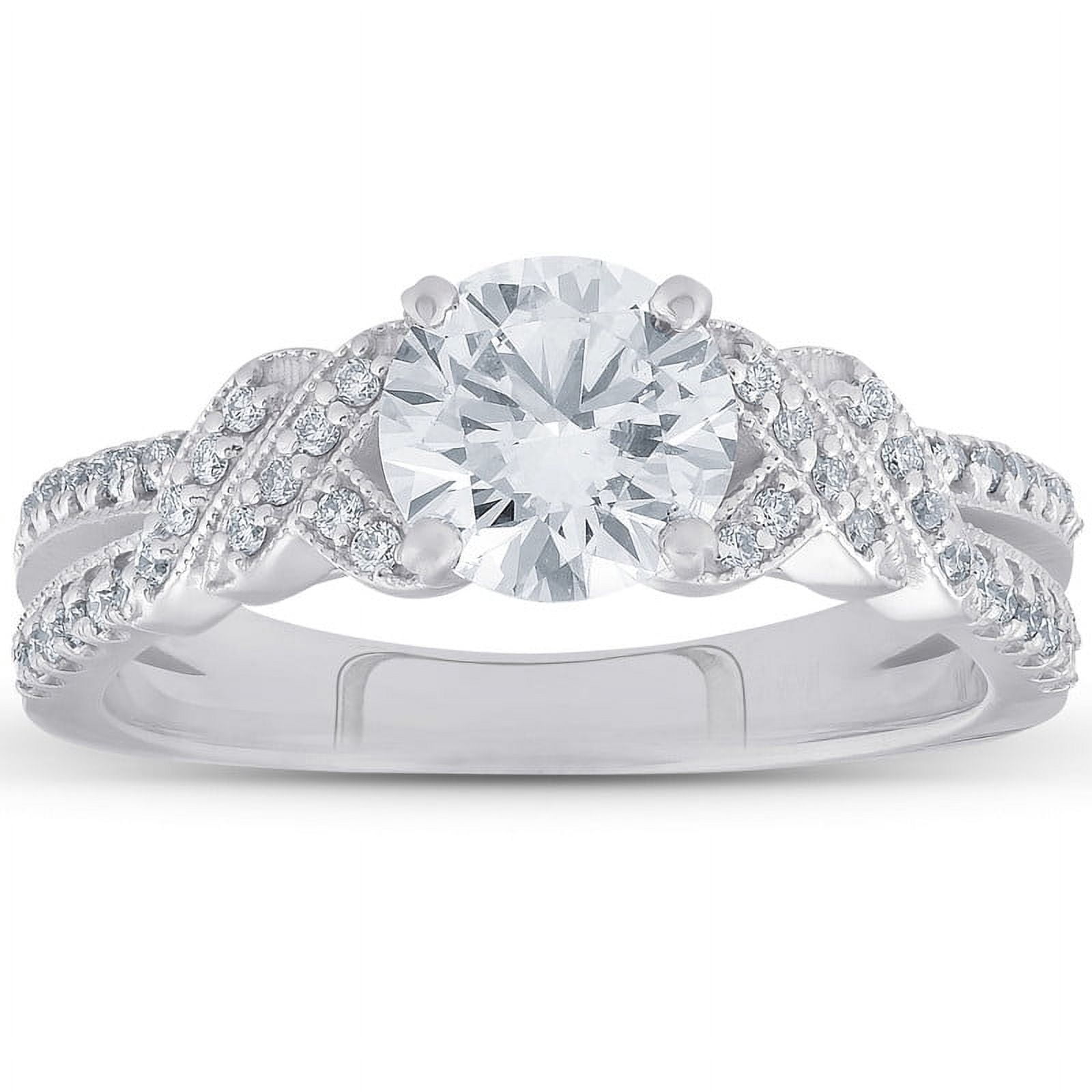 Butterfly Jewel Stunning 1.3 Ct Round Cut Eternity Split Shank ...