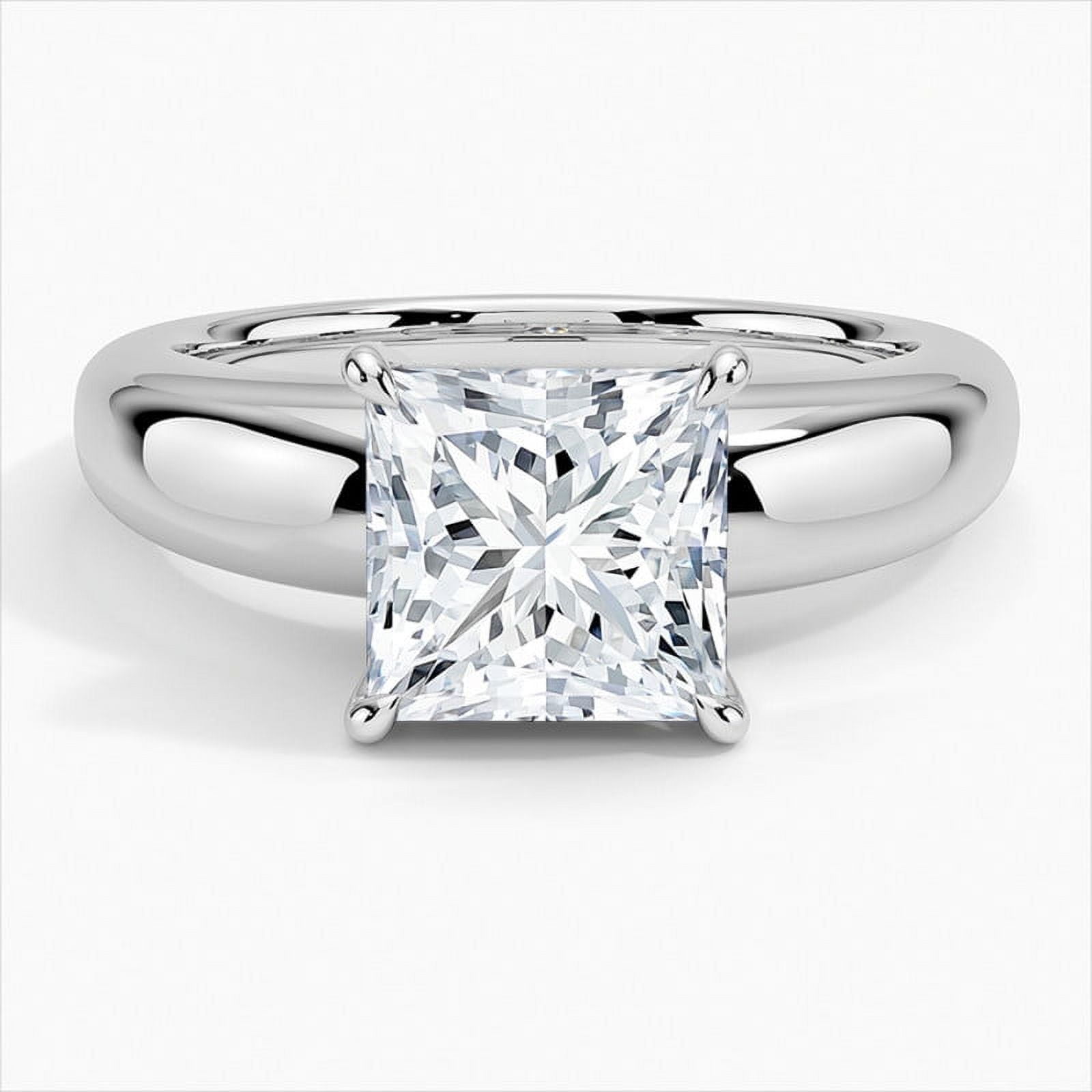 Butterfly Jewel White Gold Plated 14K Engagement Ring - Princess Cut ...