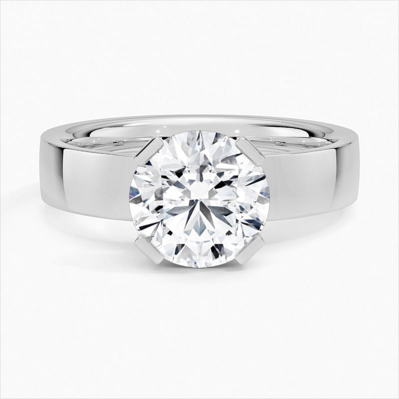 Butterfly Jewel White Gold Plated 14K Wedding Ring - Brilliant 1.85 Ct ...