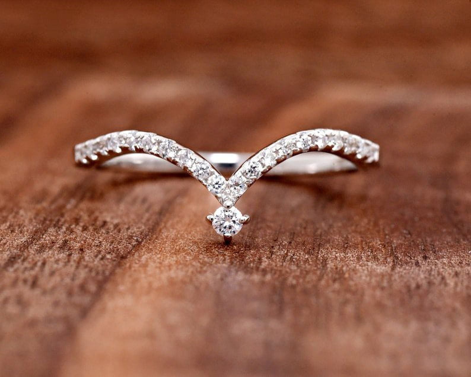 Butterfly Jewelry 0.9 Ct Round Brilliant Cut Moissanite Band - 14K ...