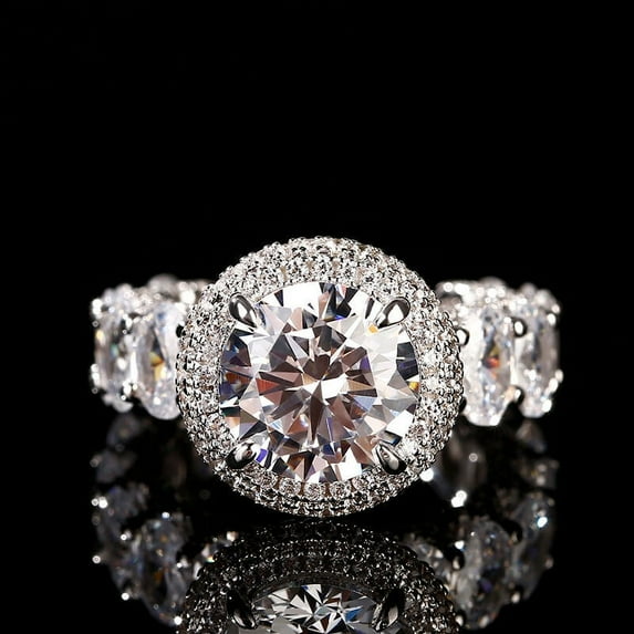 Butterfly Jewelry 14K White Gold Plated Band - 2 Ct Round Cut ...