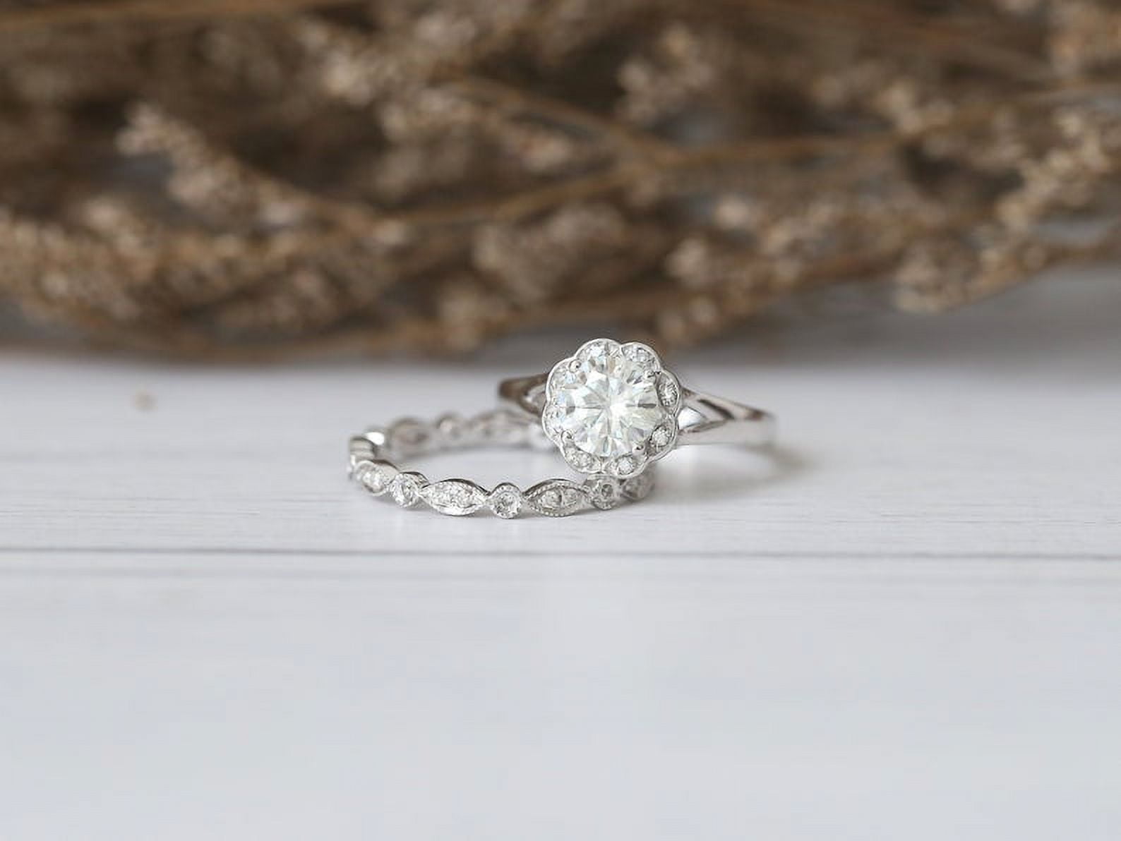 Butterfly Jewelry 14K White Gold Plated Ring - 1.8 Ct Brilliant Round ...