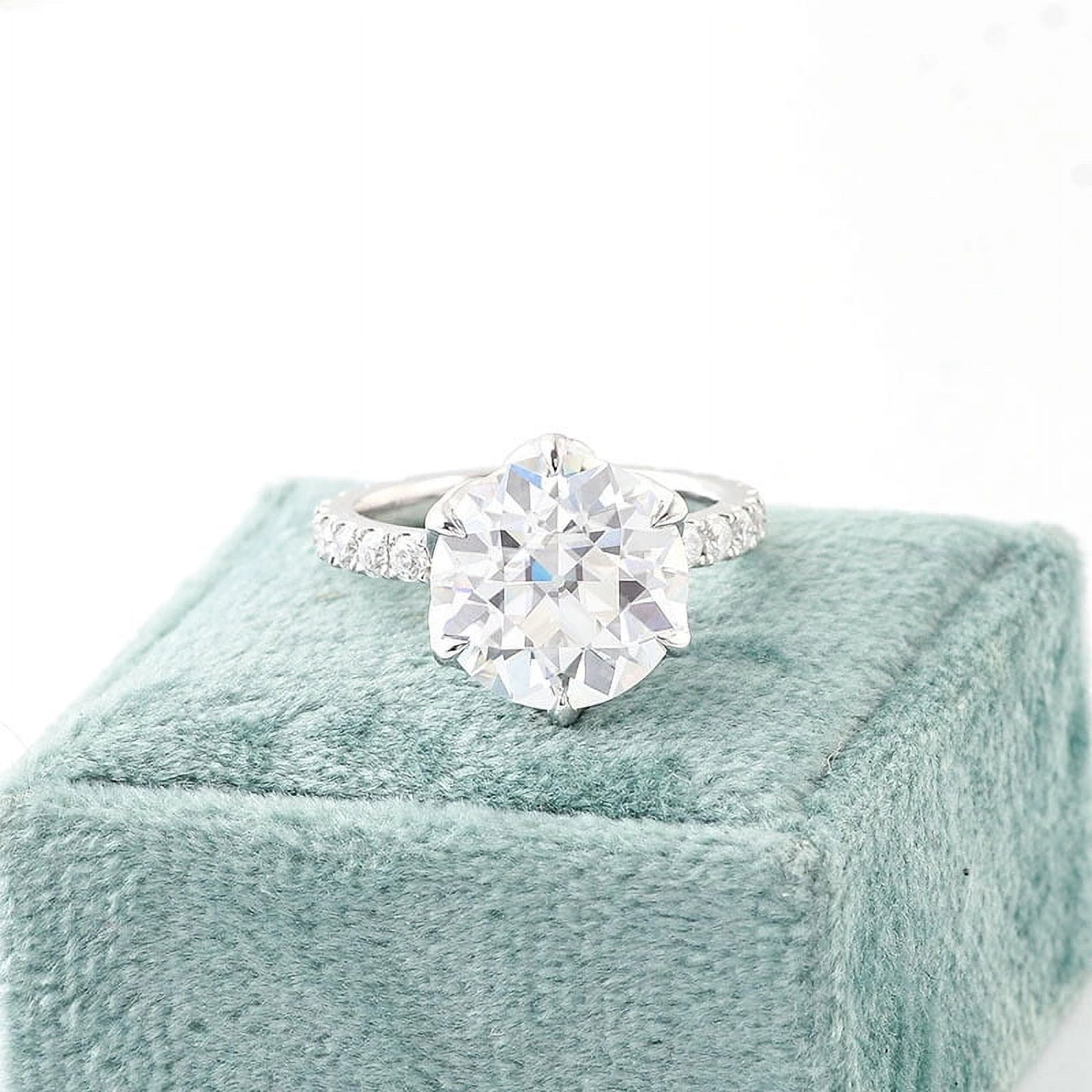 Butterfly Jewelry 2 Ct Round Cut Moissanite Ring Gifts - 14K White Gold ...