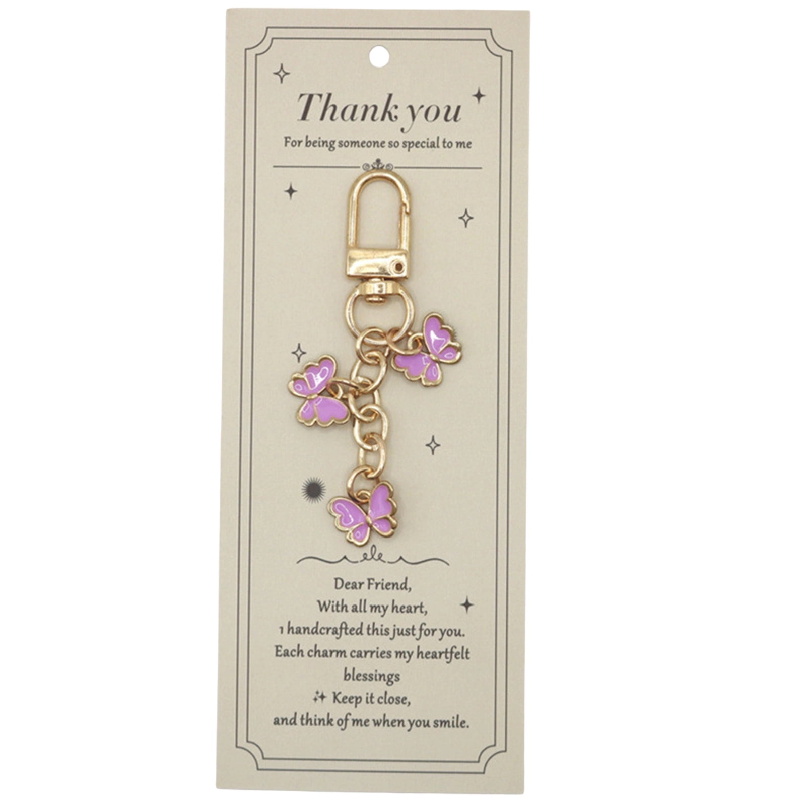 Butterfly Keychain Bag Chain Strong Alloy Build Fashionable Butterfly ...