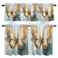 Butterfly Kitchen Curtains Valance and Tier Set Abstract Oil Painting ...