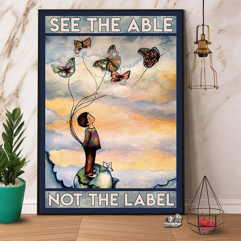 Butterfly Kite See The Able Not The Label Autism Awareness Paper Poster ...