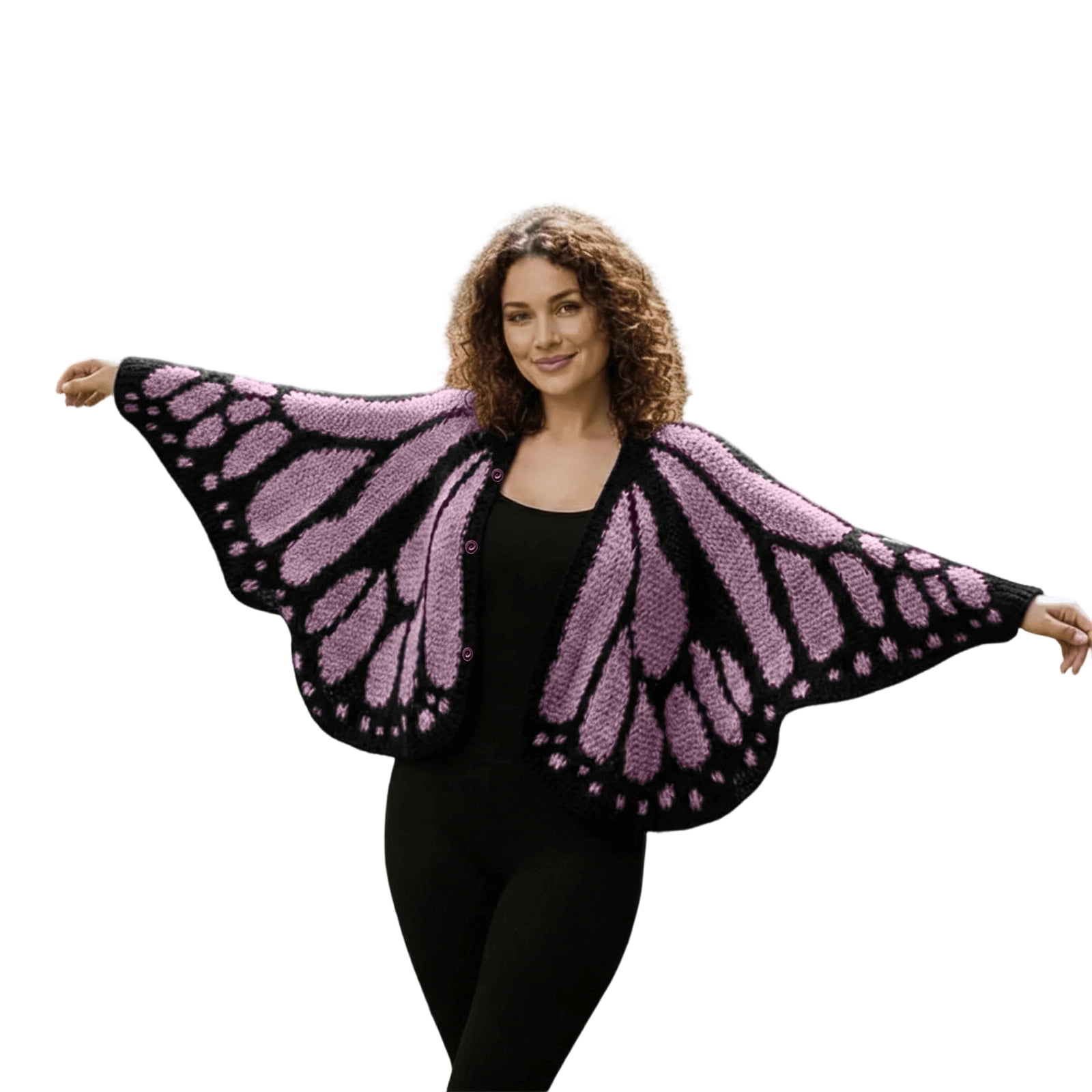 Butterfly Knit Cardigan, The Crochet Butterfly Cardigan Sweater with ...