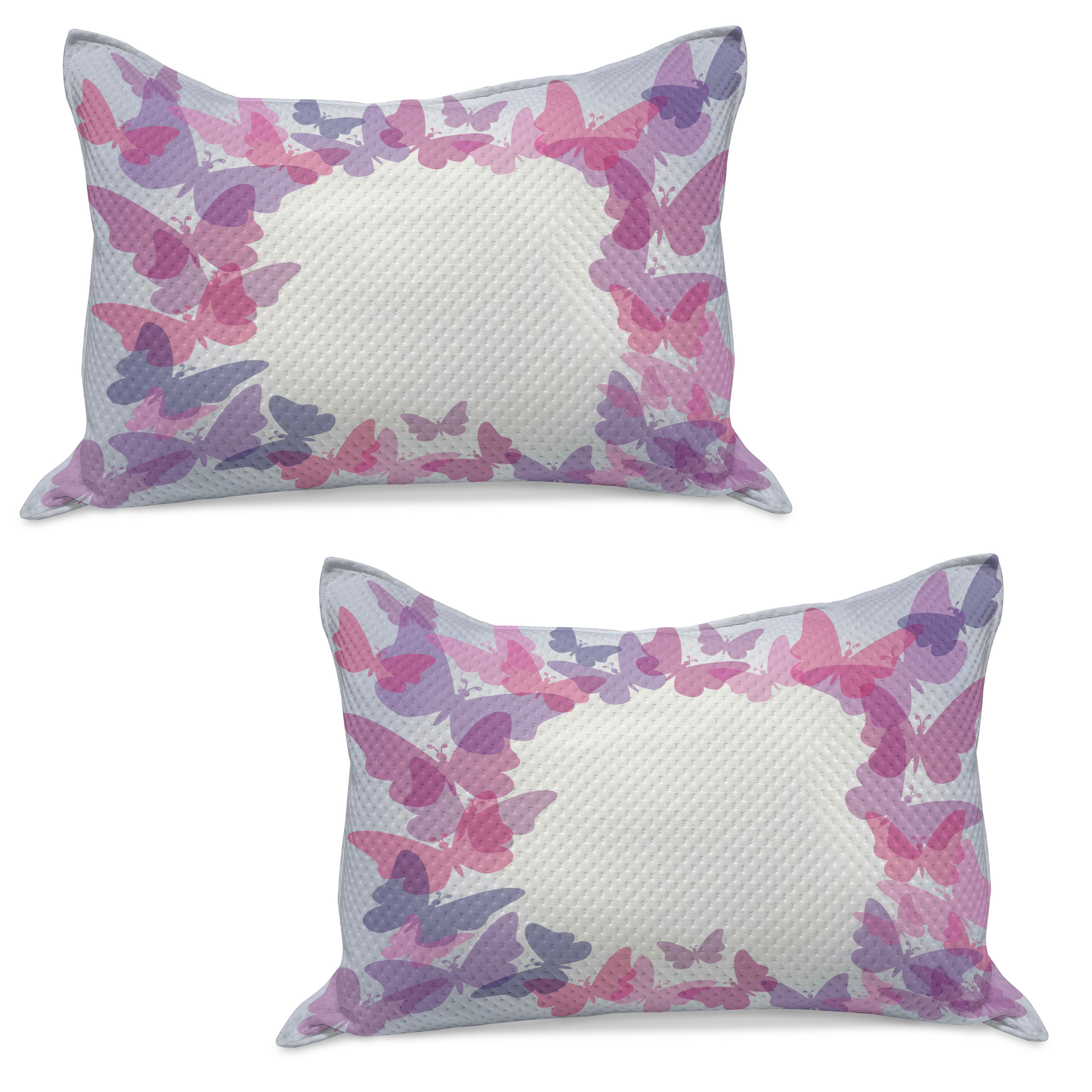 Butterfly Knitted Quilt Pillowcover Set of 2, Silhouettes of ...