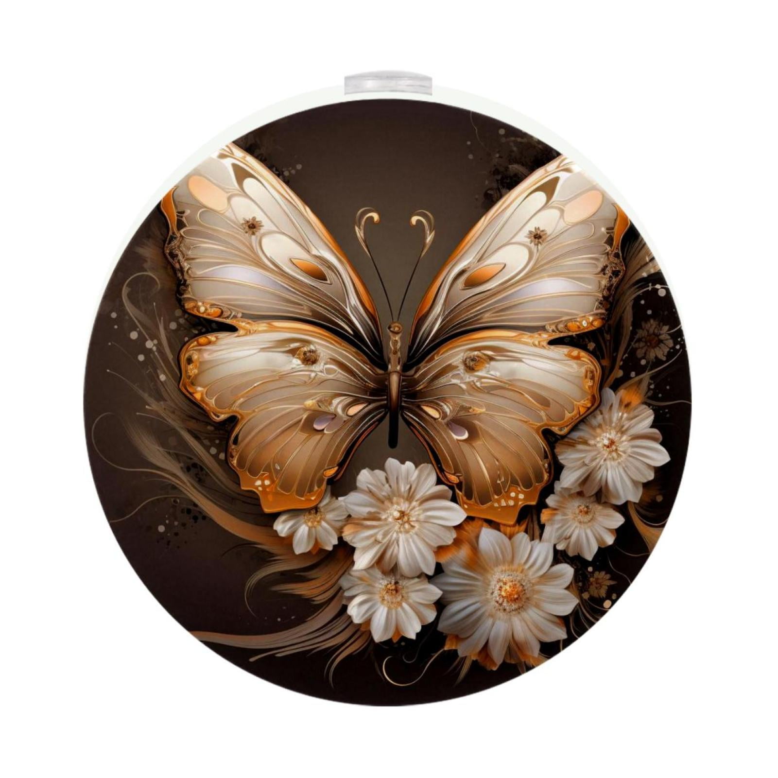 Butterfly LED Round Night Light - 2PCS | Energy Saving Soft Glow Lamp ...