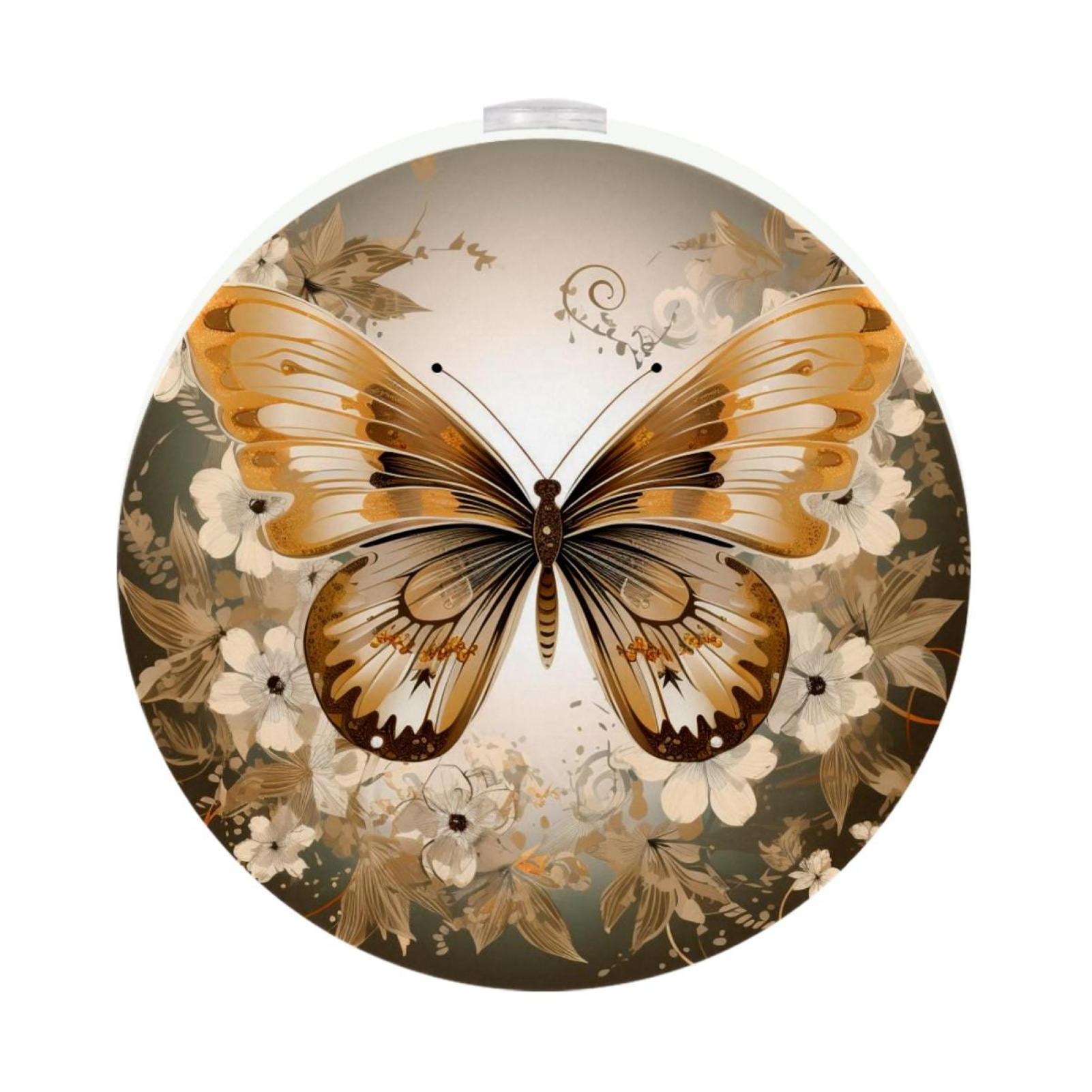 Butterfly LED Round Night Light 2PCS - Motion Sensor Activated Soft ...