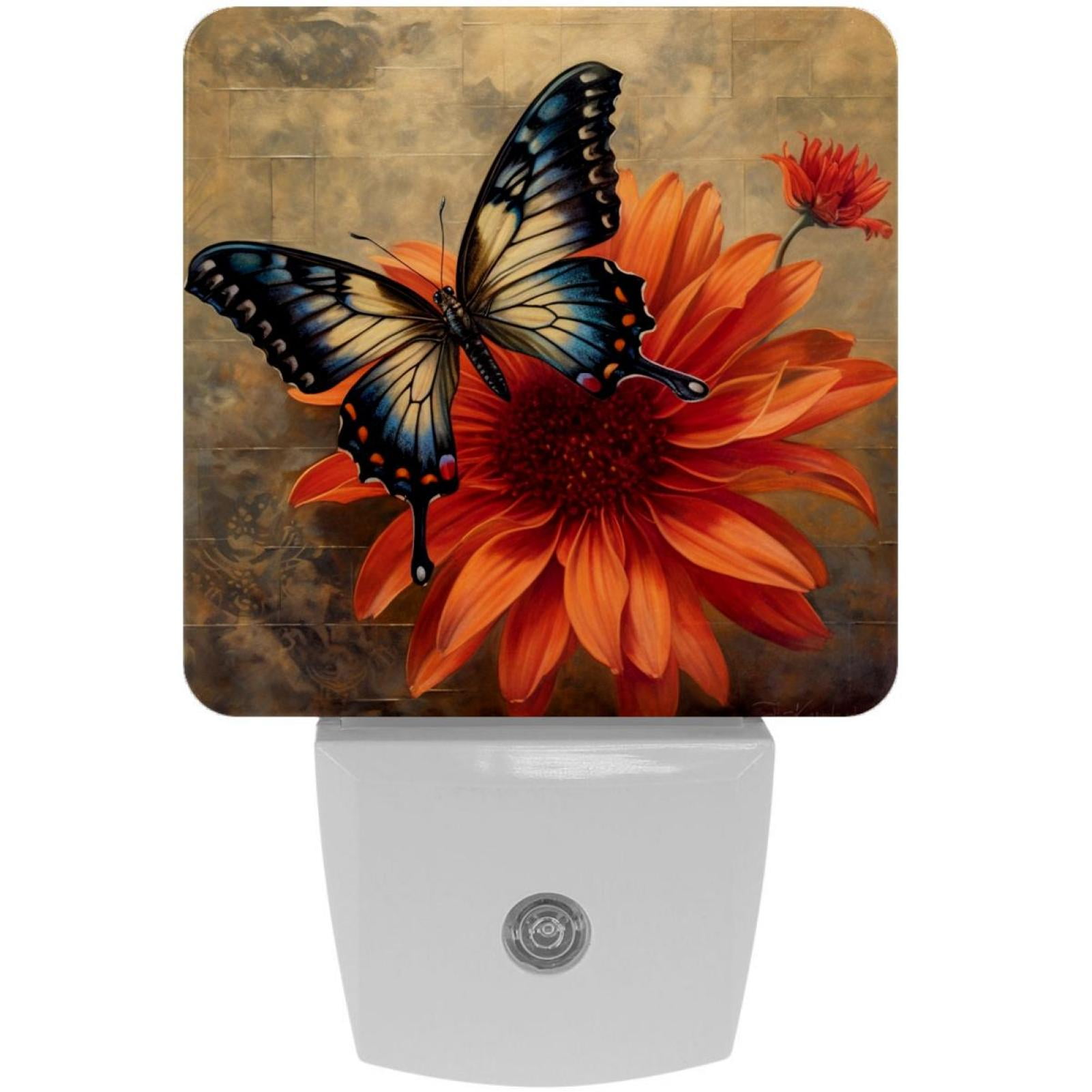 Butterfly LED Square Night Lights for Bedroom and Living Room ...