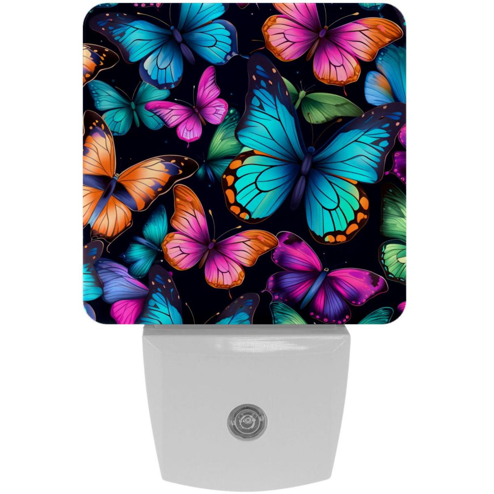 Butterfly LED Square Night Lights - Bedside Lighting Solution for a ...