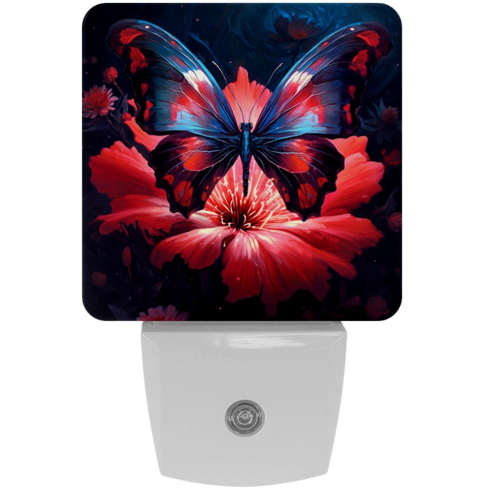 Butterfly LED Square Night Lights - Bedside Lighting Solution for a ...
