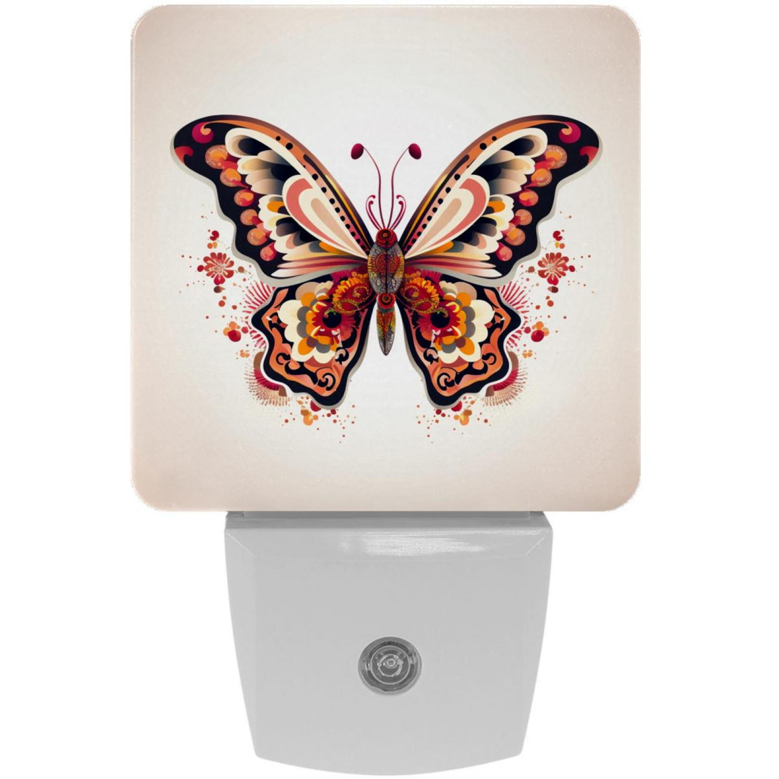 Butterfly LED Square Night Lights - Bedside Lighting Solution for a ...