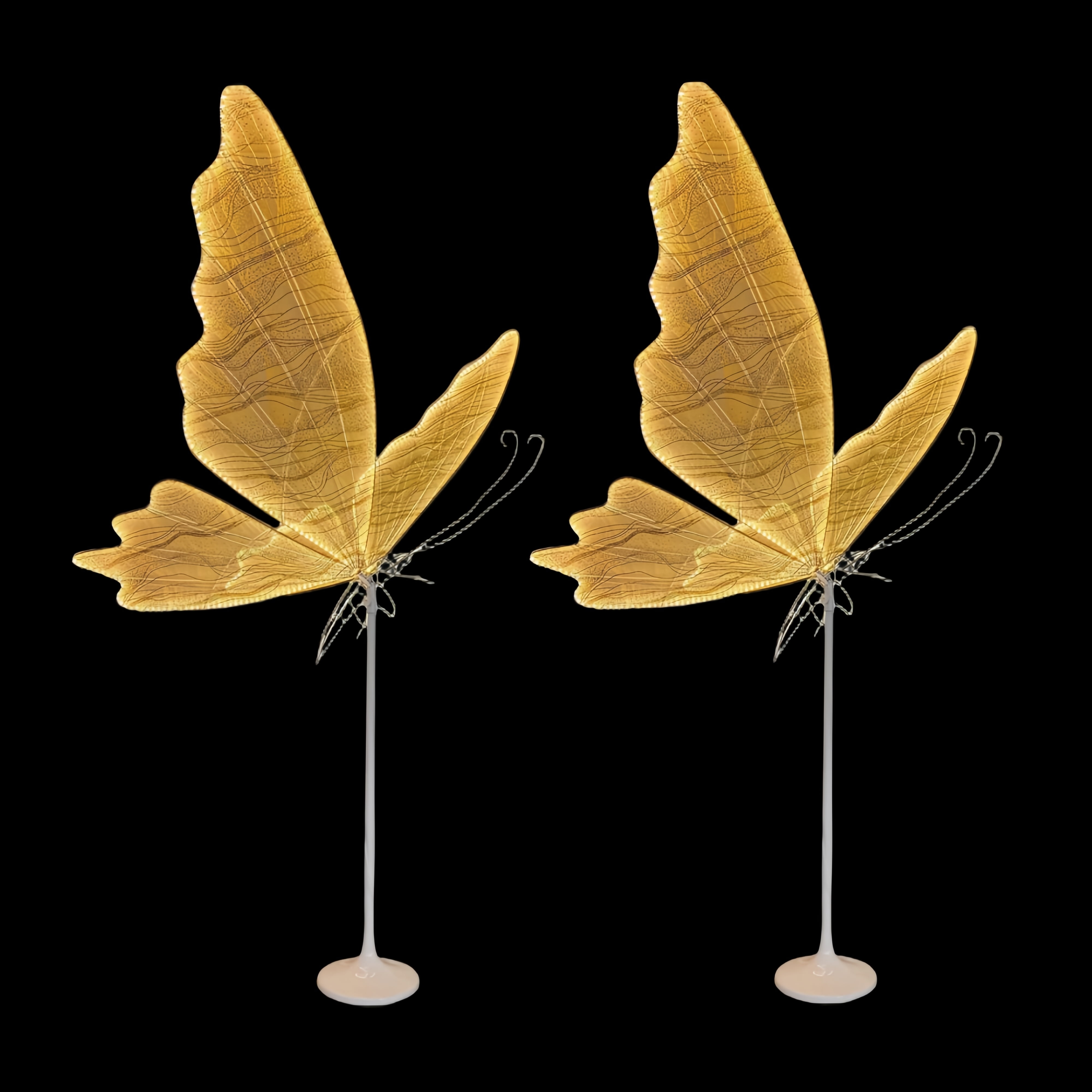 Louis Garden 47” 3D Butterfly Floor Lamp Hanging Lamp Wedding Decor ...