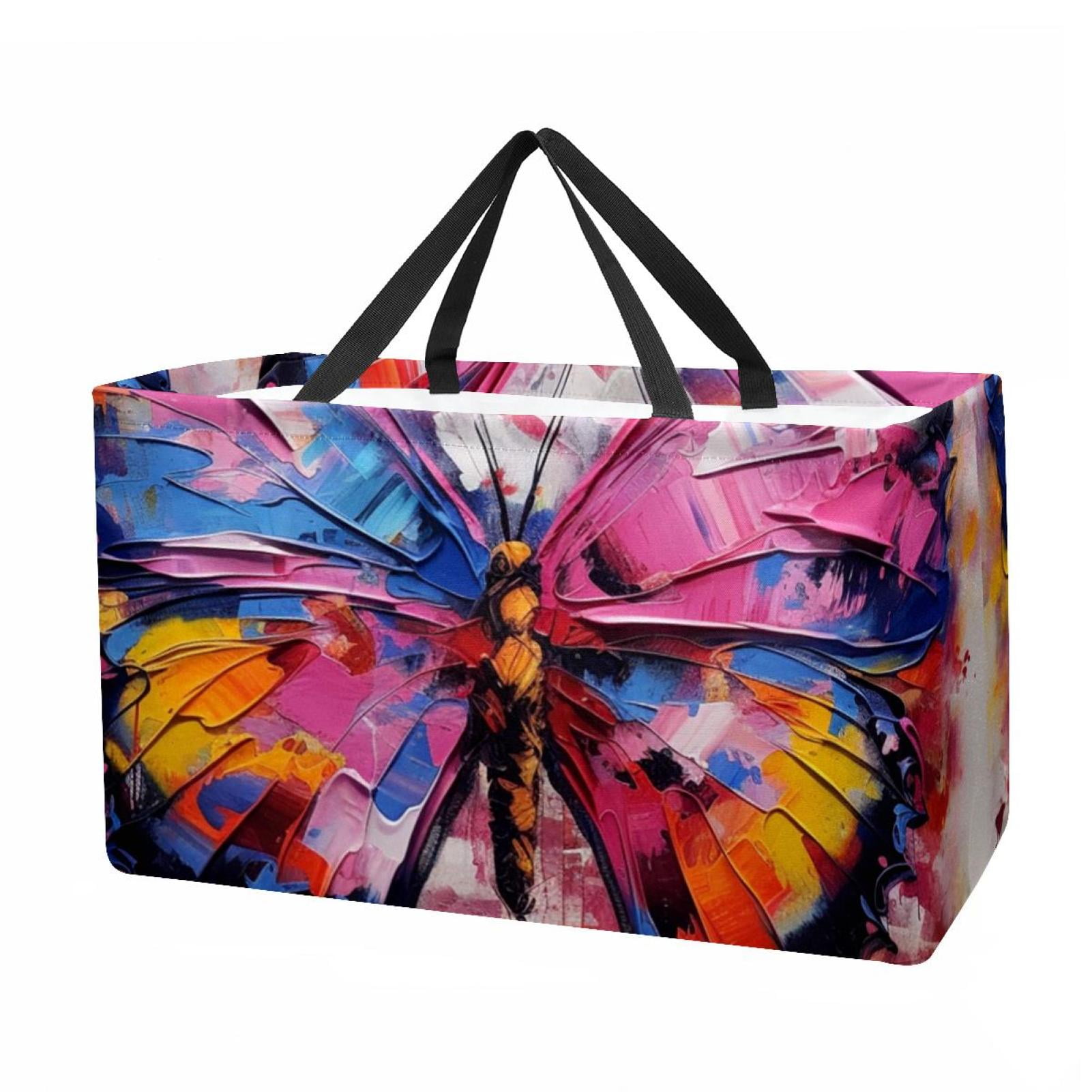 Butterfly Large Capacity Collapsible Cube Organizer Tote Bag Storage ...