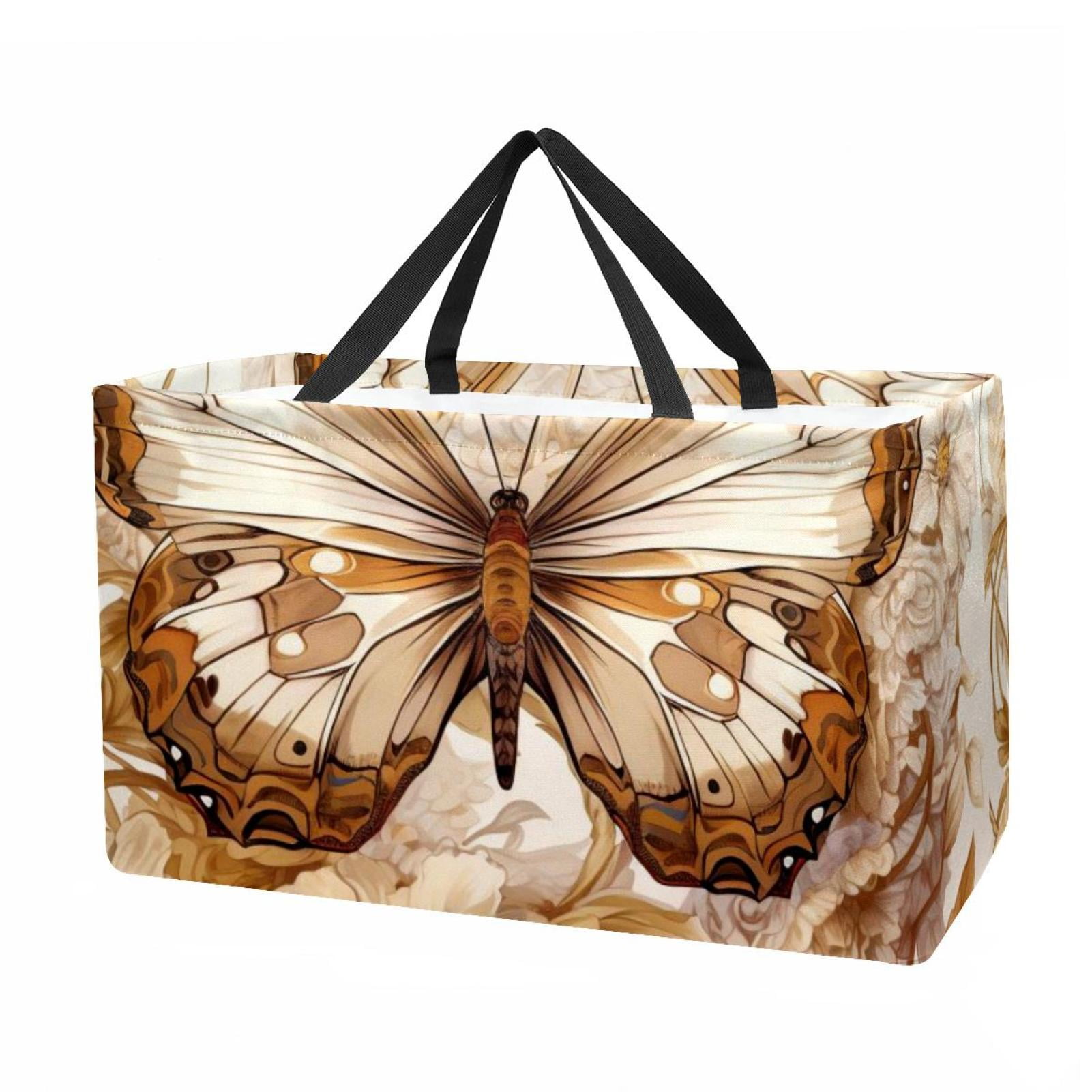 Butterfly Large Capacity Reusable Beach Bag with Storage Bins and ...