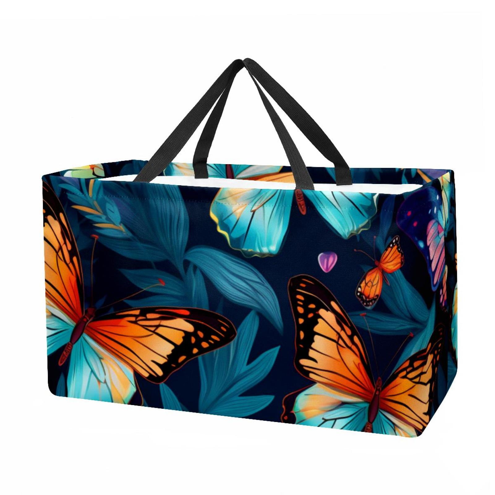 Butterfly Large Capacity Reusable Beach Bag with Storage Bins and ...