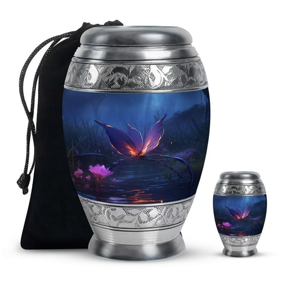 Butterfly Large Urn for Ashes for Men, Cremation & Funeral Urns for ...
