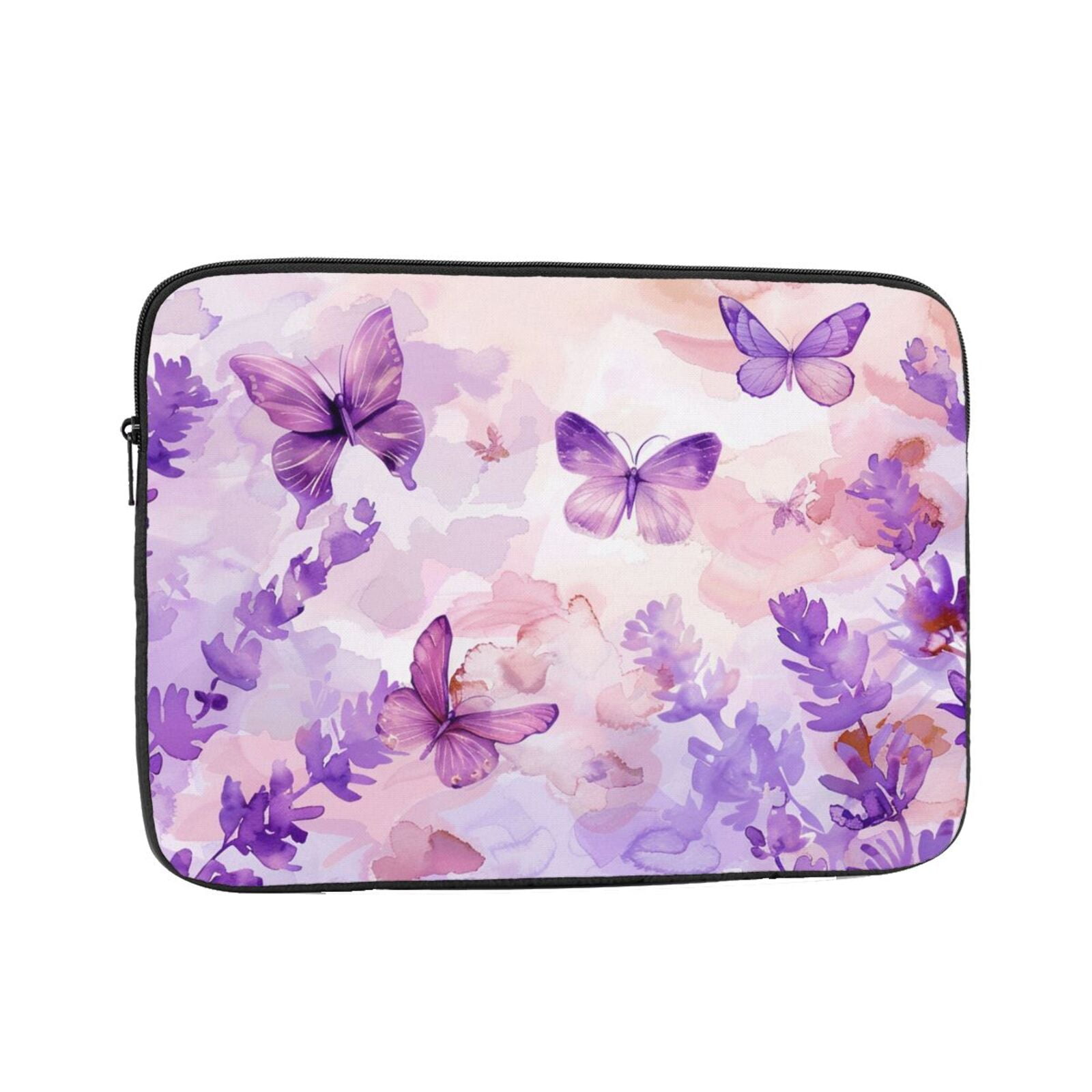 Butterfly Lavender Laptop Sleeve Bag Compatible With MacBook Air / Pro ...