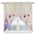 Butterfly Lavender Swag Curtain Valance for Window 2 Panels Spring ...