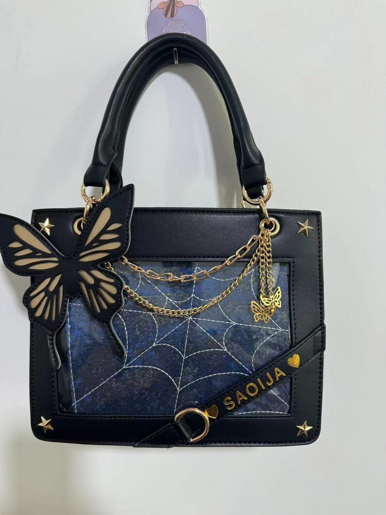 Butterfly Leather Ita Bag Shoulder Style Everyday Ita bag With Strap ...