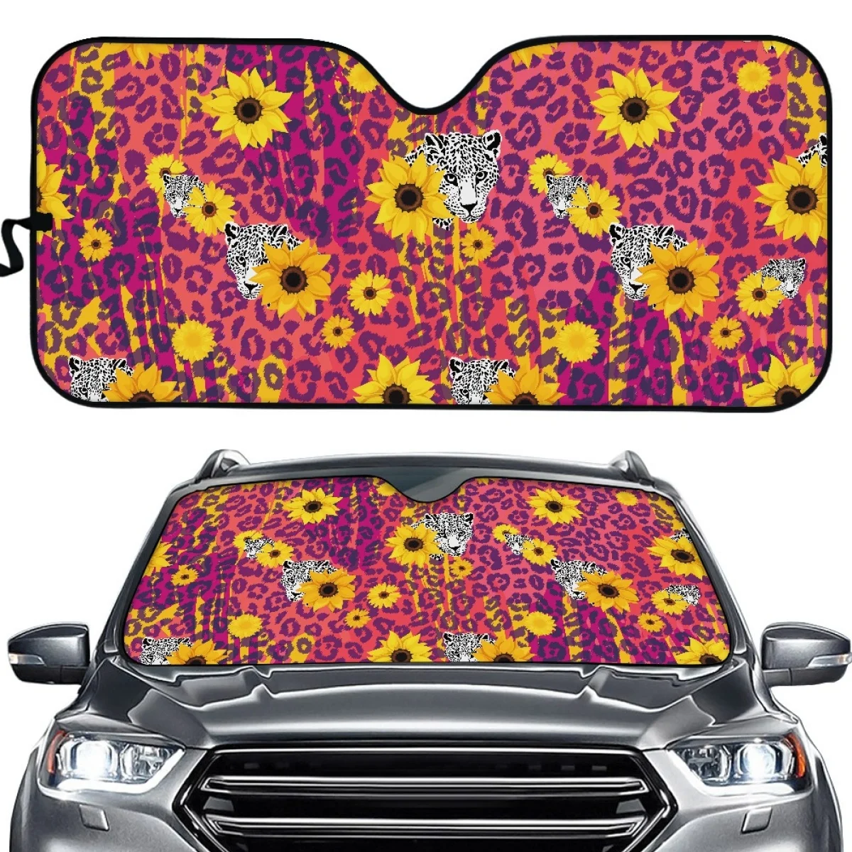 Butterfly Leopard Design Pattern Sunshade for Windshields UV Protect ...