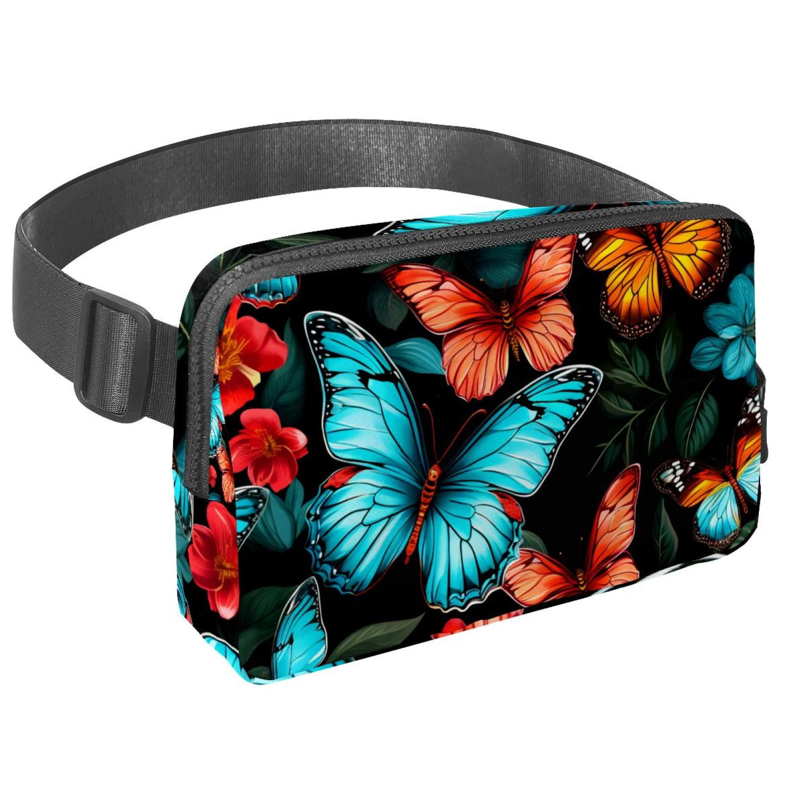 Butterfly Lightweight Adjustable Waist Bag Sling Bag Cross Body Bag ...
