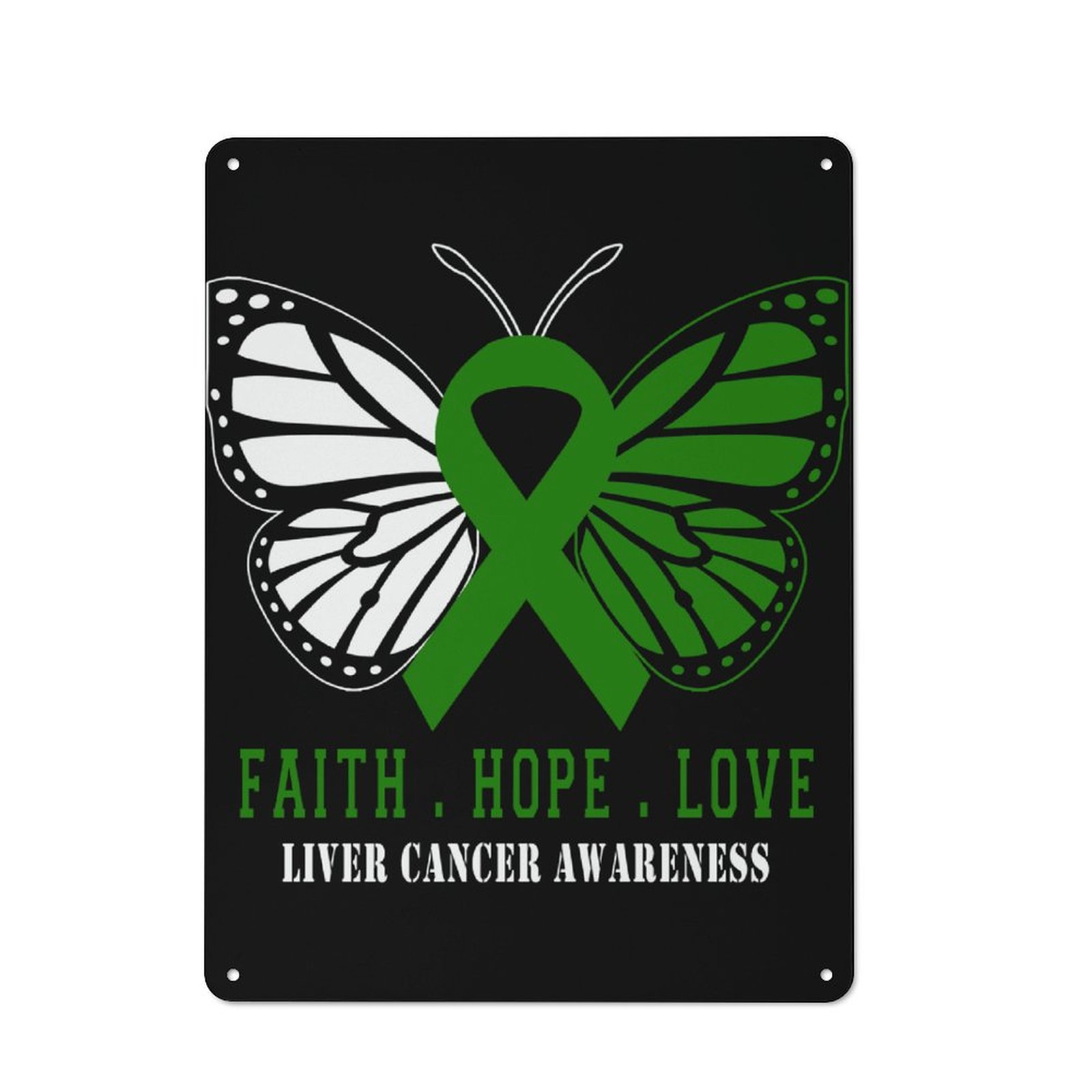 Butterfly Liver Cancer Awareness Metal Tin Sign,Wall Decor Sign Funny ...