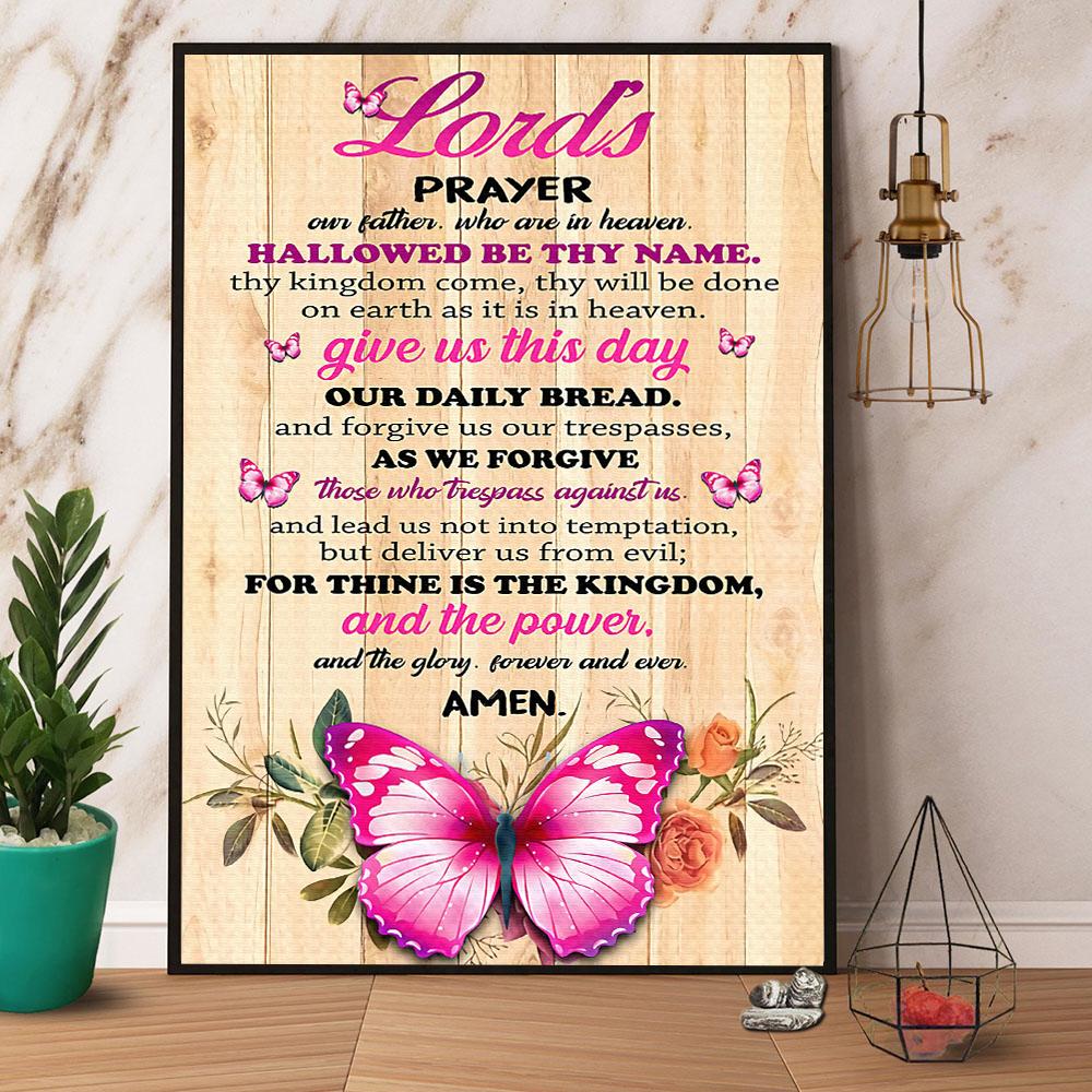 Butterfly Lord'S Prayer Give Us This Day Paper Poster No Frame Matte ...