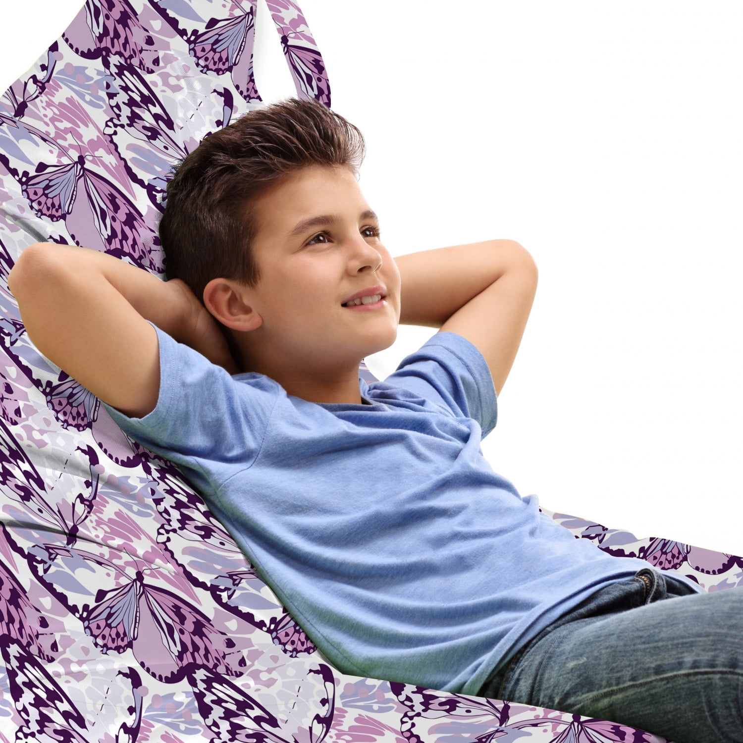 Butterfly Lounger Chair Bag, Wings in the Shades of Purple with Spotty ...