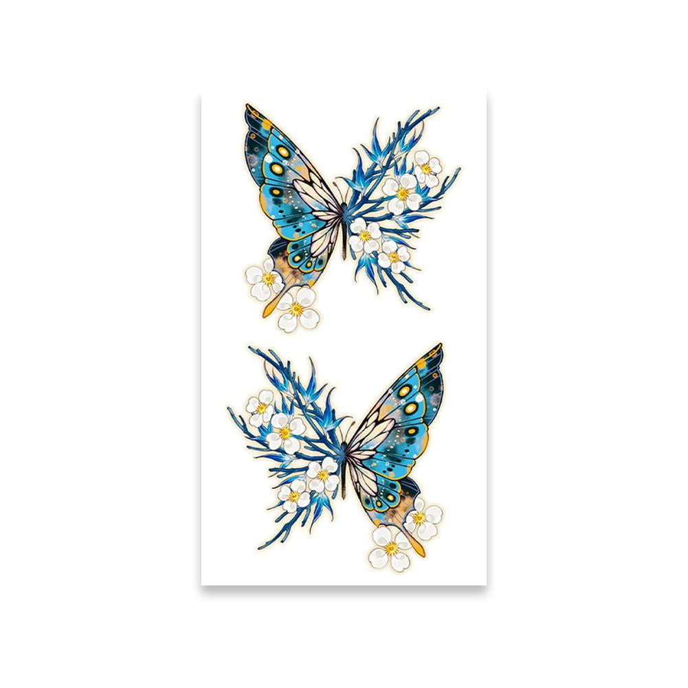 Butterfly Love Water Transfer Temporary Fake body Tattoo Sticker Face ...
