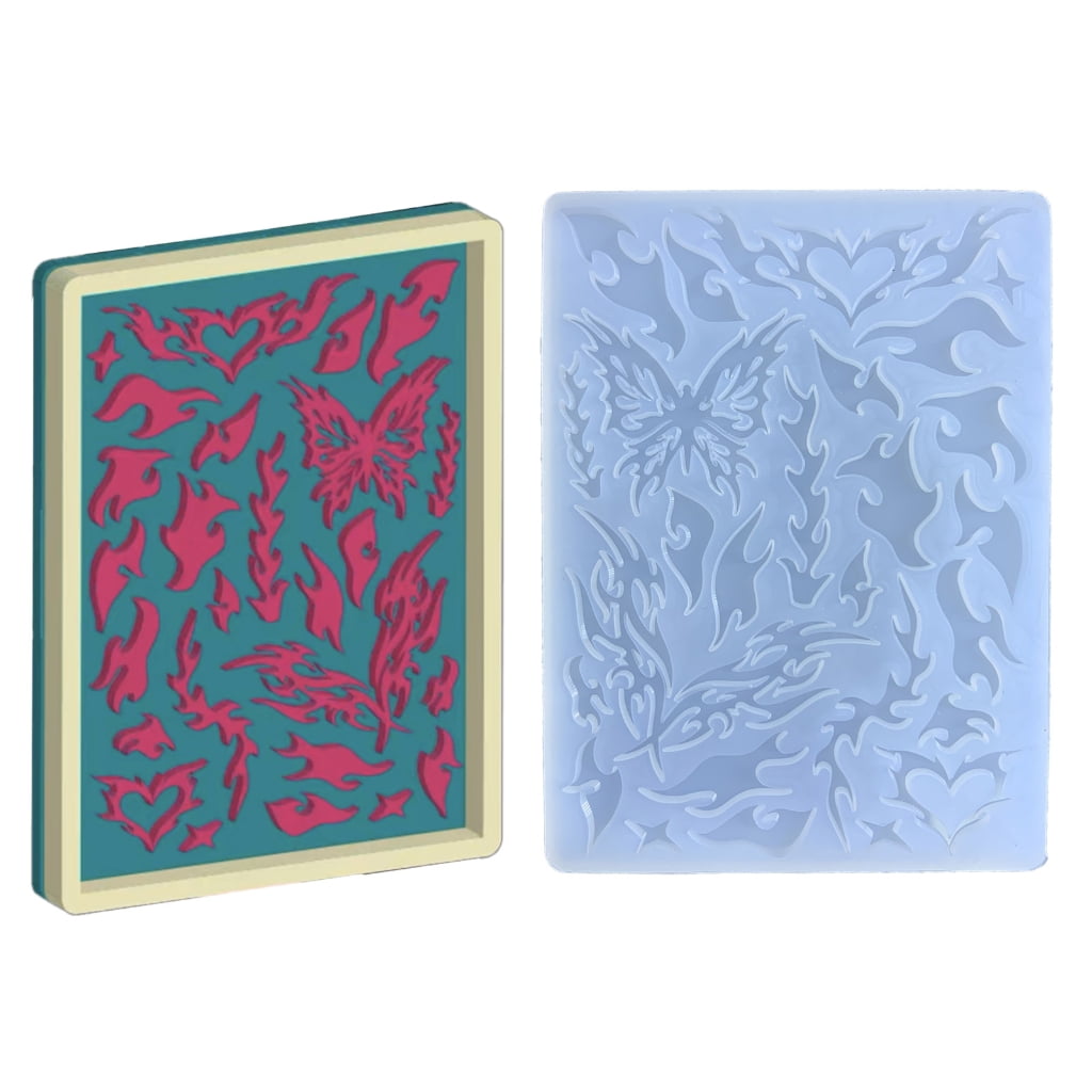 Butterfly Loves Flame Quicksand Silicone Mold Epoxy Resin Mold Pendant ...