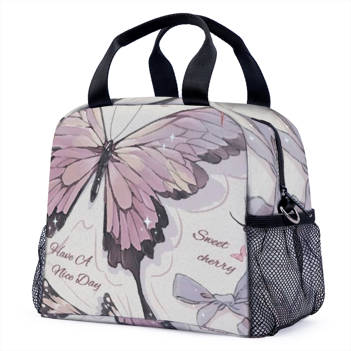 Butterfly Lunch Bag Insulated Lunch Box Unisex Reusable Lunchbox ...