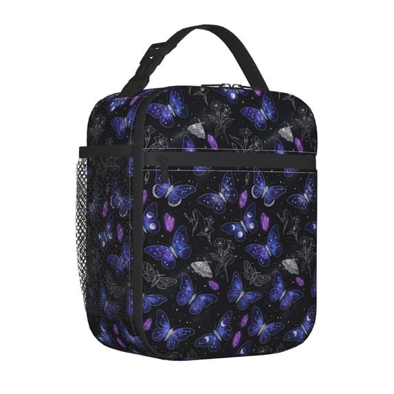 Butterfly Lunch Bag, Retro Geometric Insulated Cooler, Reusable Modern ...