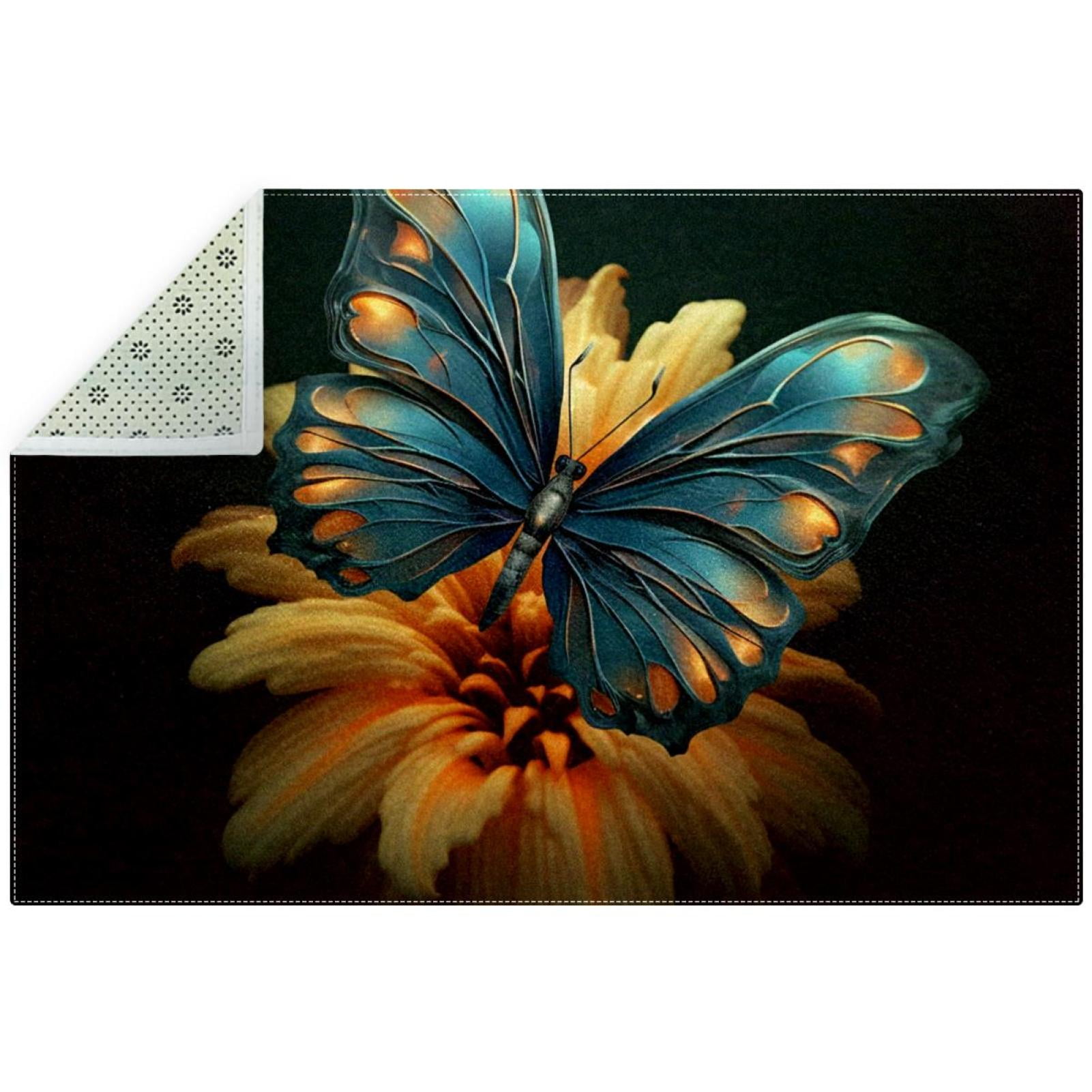 Butterfly Luxurious Polyester Floor Carpet for Home Decor, Soft and ...