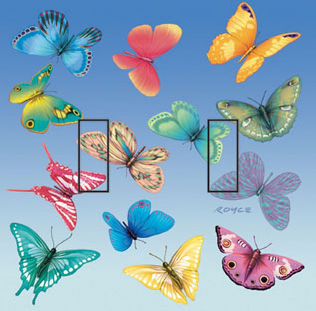 Butterfly Magic Double Toggle SwitchStix Peel and Stick Art Deco Switch ...