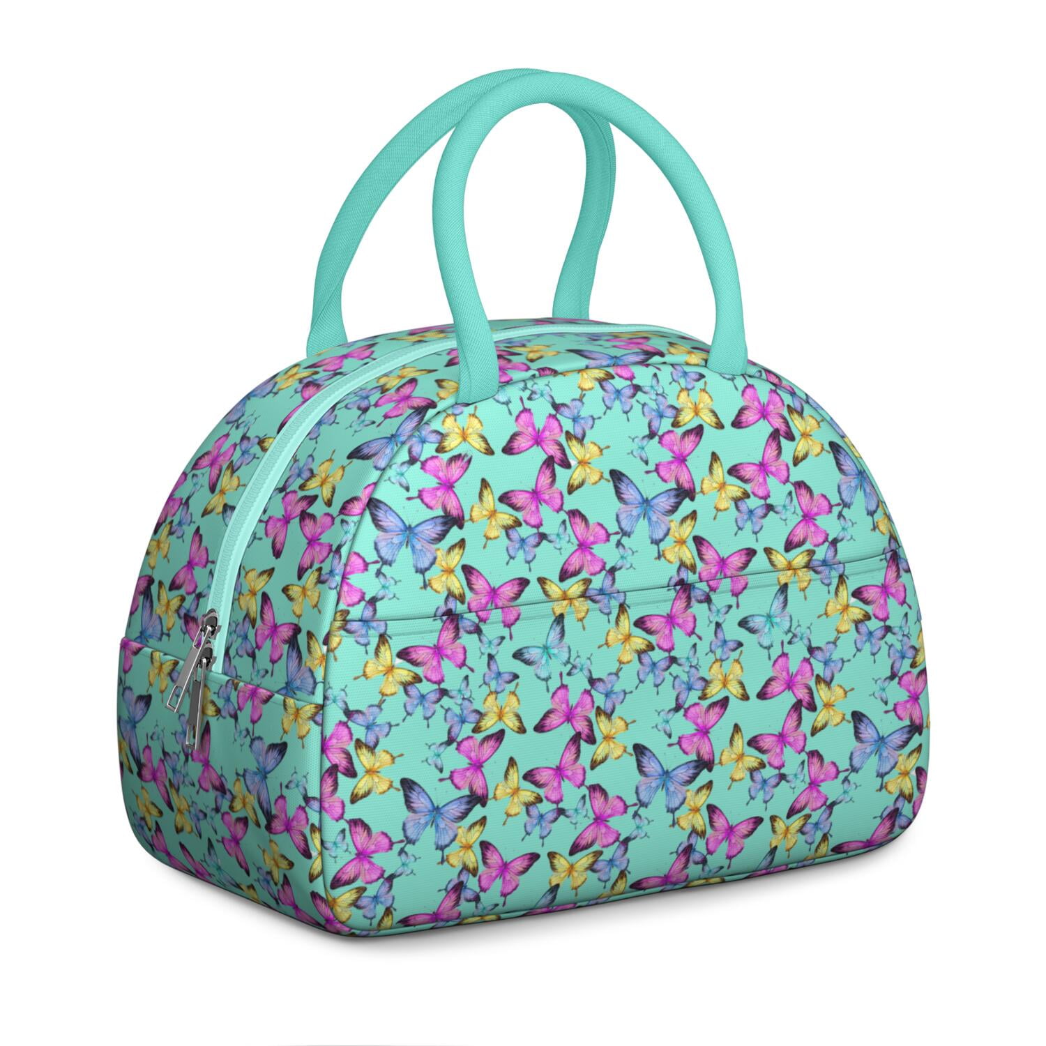 Butterfly Magic Lunch Bag – Colorful Artistic Design with Flowers and ...
