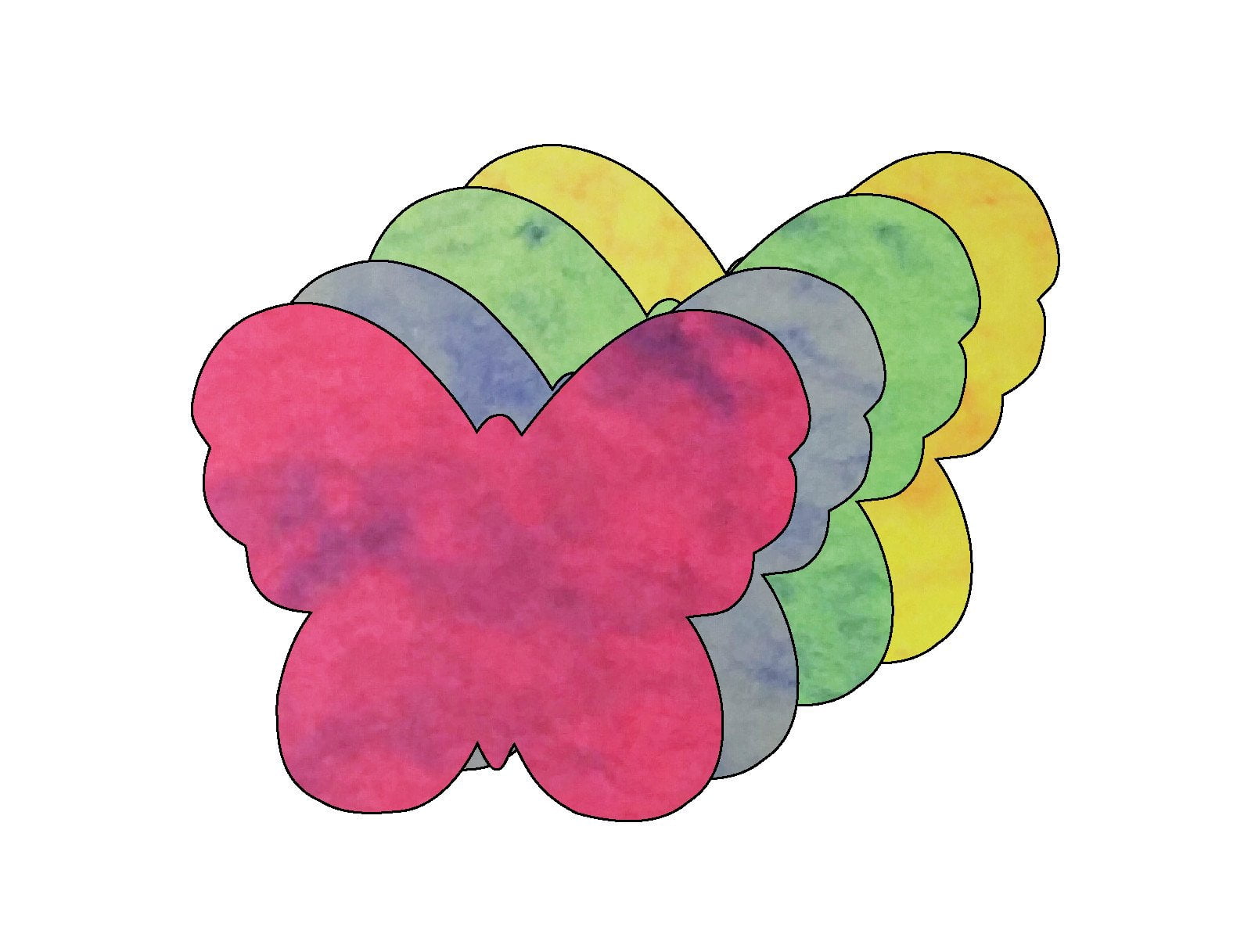 Butterfly Marble Assorted Color Creative Cut-Outs, 5.5in, 31 pcs ...