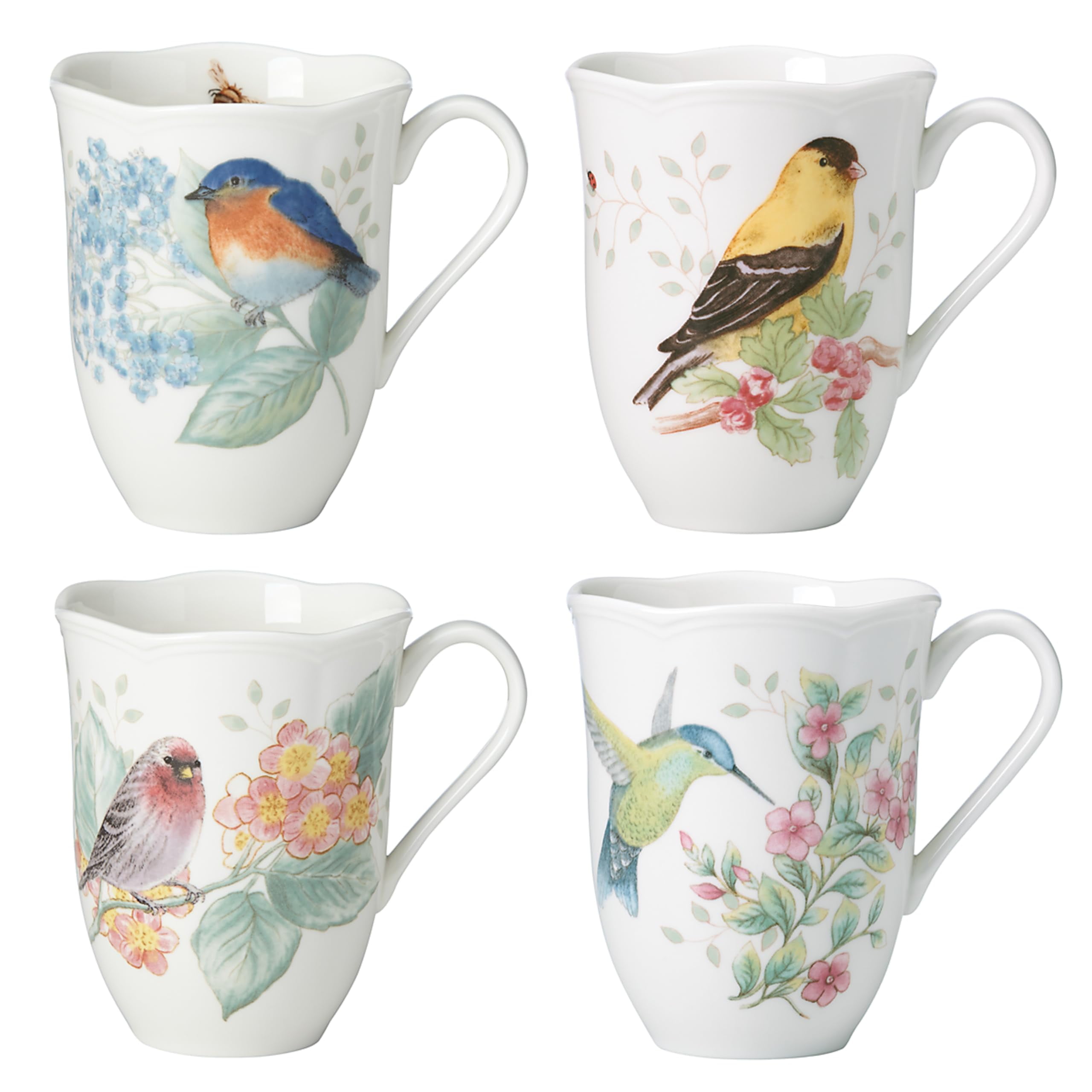 Butterfly Meadow Flutter Porcelain Mugs, Set of 4, Multicolor - Walmart.com