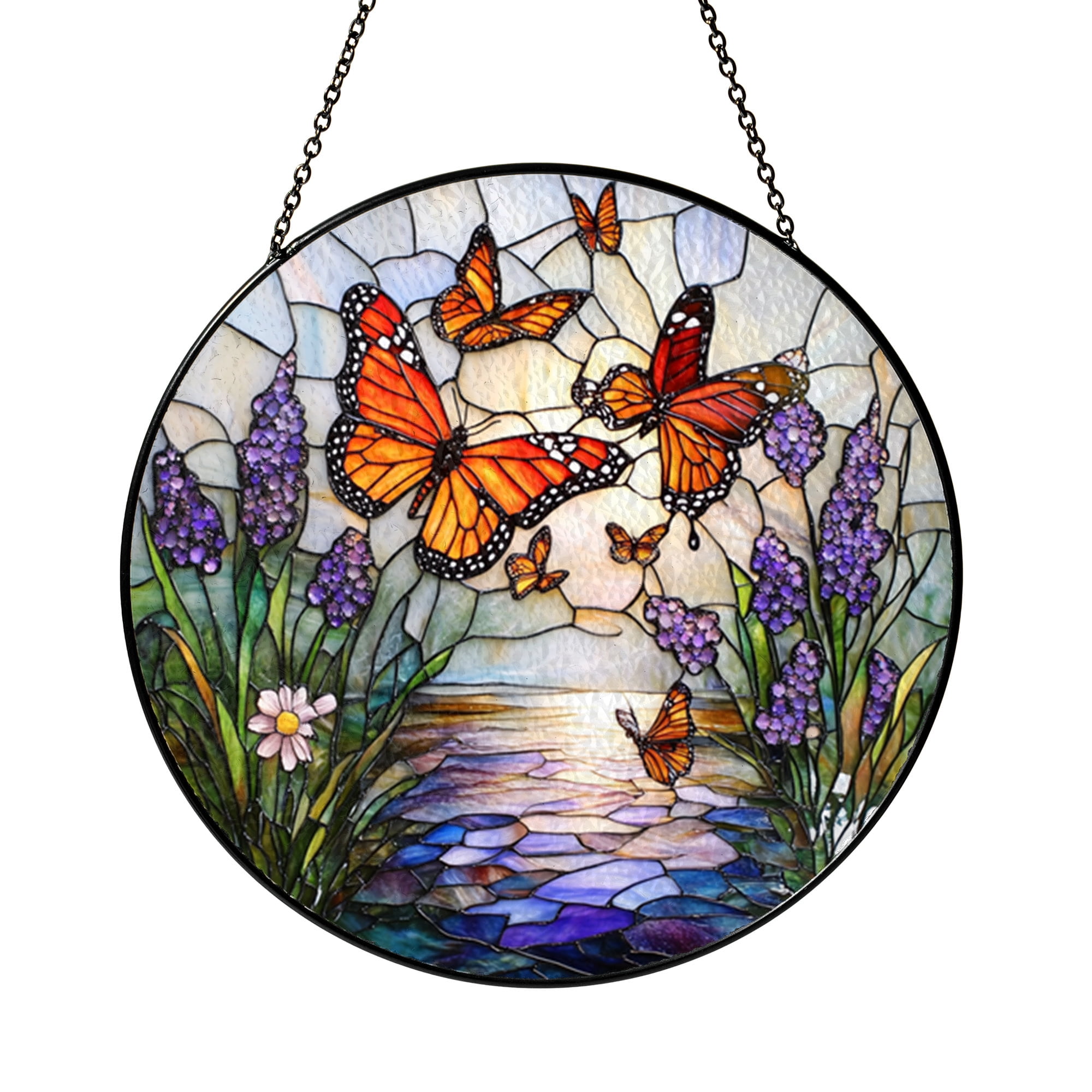 Butterfly Meadow Lake Glass Suncatcher – Window Decor - Walmart.com