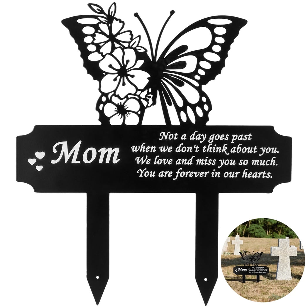 Butterfly Memorial Stake, Waterproof Butterfly Memorial Plaques for Mom ...